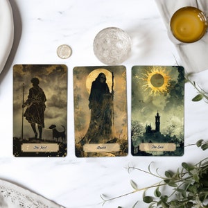 Shadow Tarot Deck, Gothic Tarot Cards, 78 Card Tarot Deck, Tarot With ...