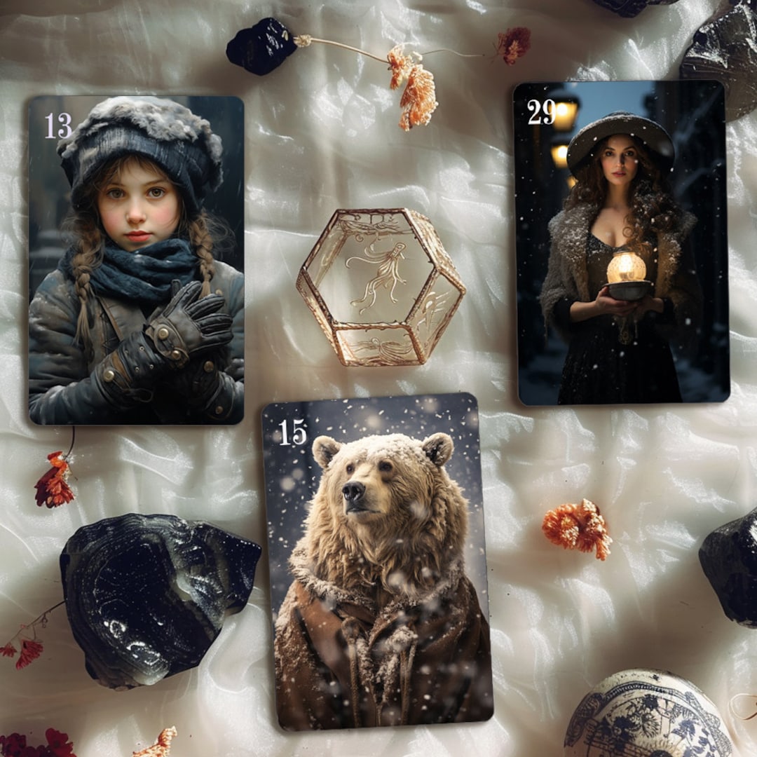 Lenormand Cards, Winter Lenormand Deck, Petit Lenormand, Divination, 36 ...