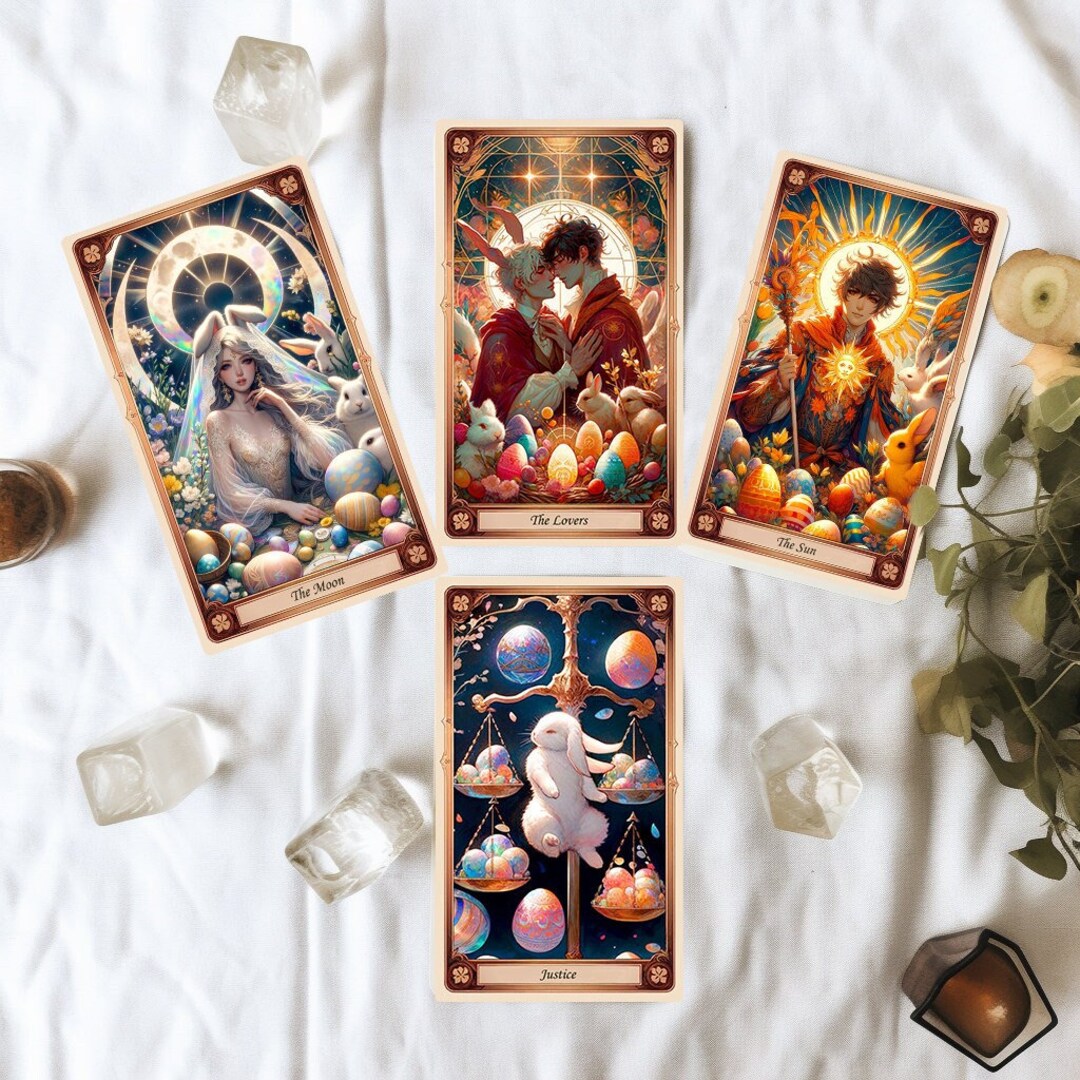 Easter Tarot Deck,bunny Tarot Cards,78 Tarot Cards,oracle Deck ...