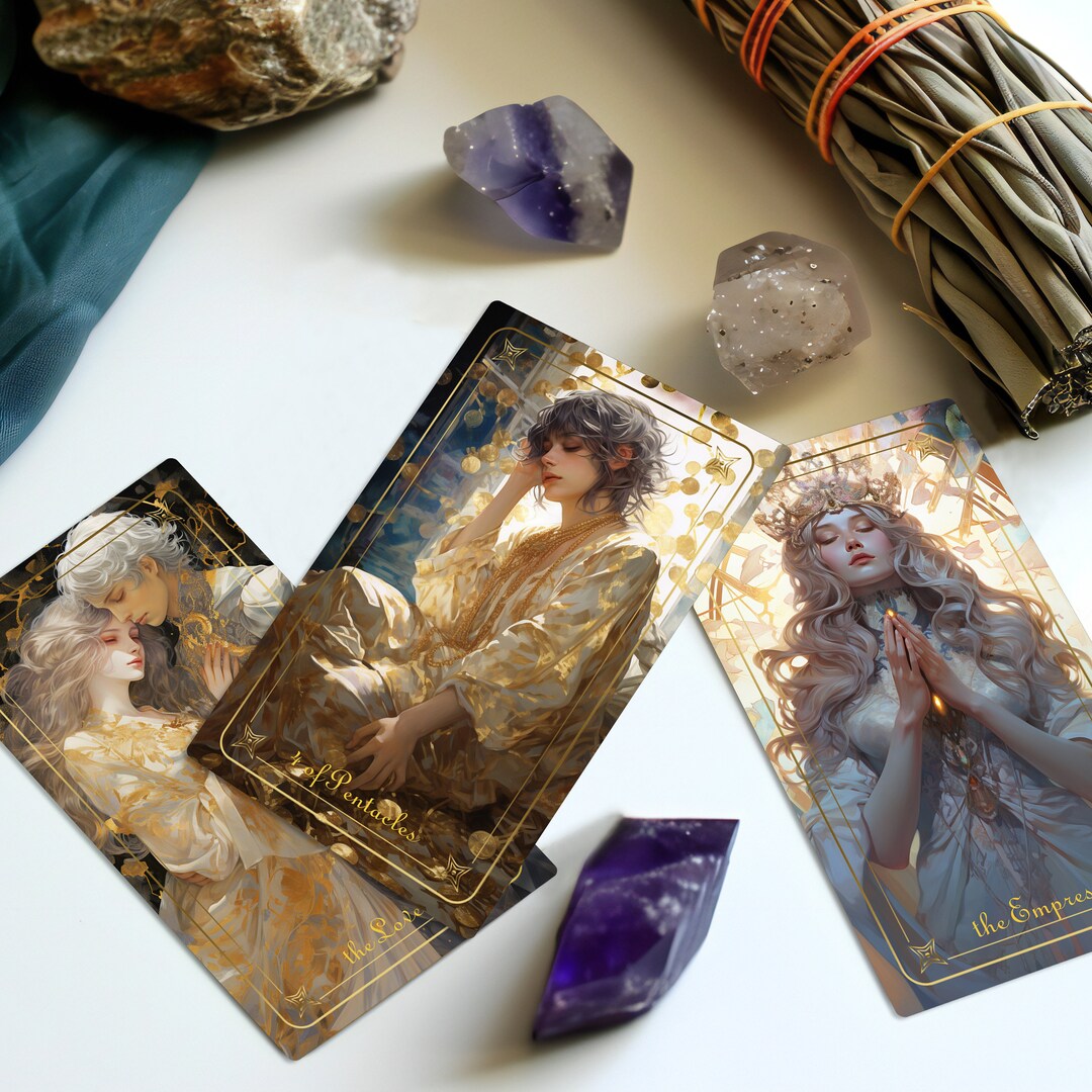 Anime Tarot Deck With Guidebook, Unique Tarot Cards, 78 Tarot Cards ...