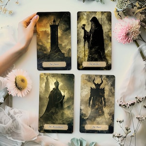 Shadow Tarot Deck, Gothic Tarot Cards, 78 Card Tarot Deck, Tarot With Guidebook, Oracle Cards ...