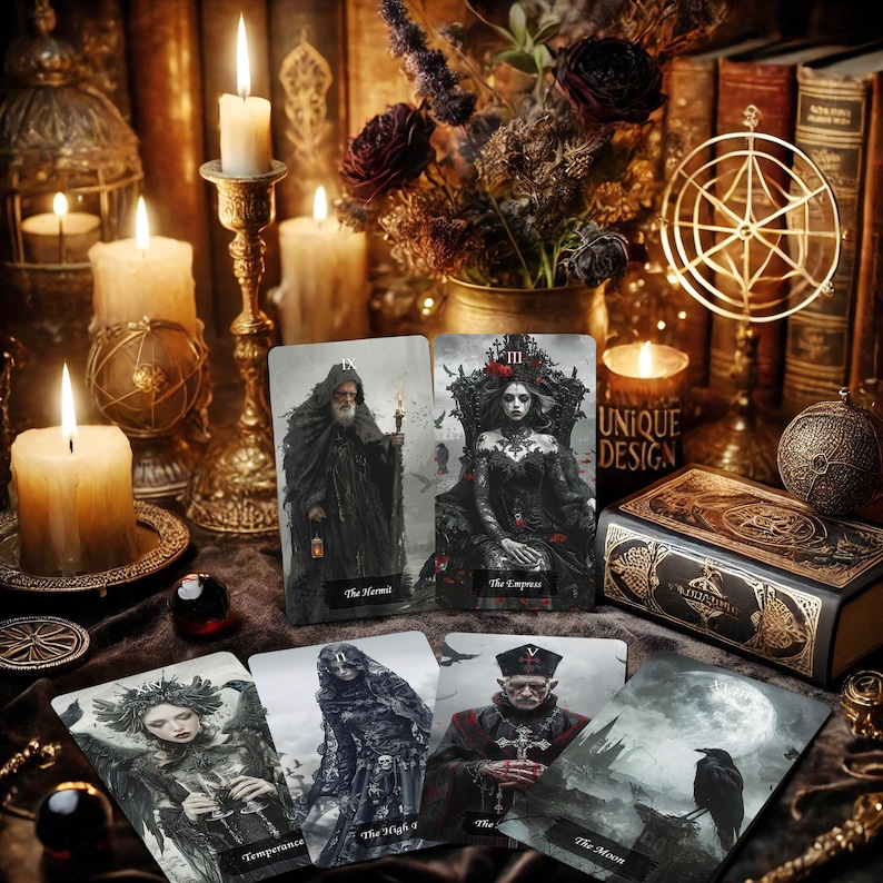 Gothic Tarot Deck, Tarot Card Deck, Tarot Deck With Guidebook, 78 Tarot ...