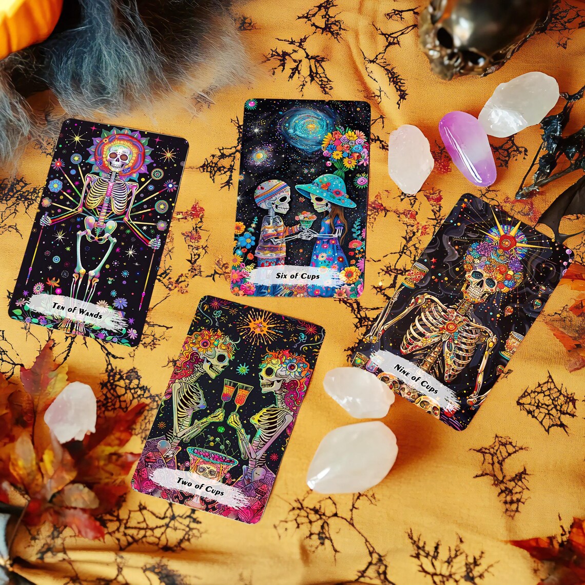 Skeleton Tarot Deck, Tarot Card Deck, Tarot Deck With Guidebook, 78 ...