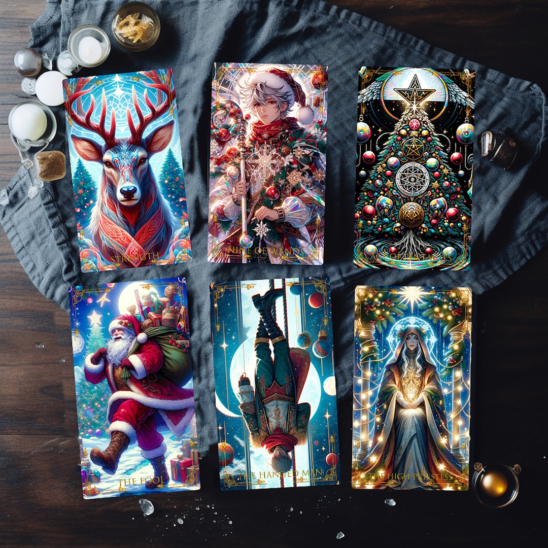 Christmas Tarot Deck,unique Oracle Deck,beginner 78 Tarot Cards ...