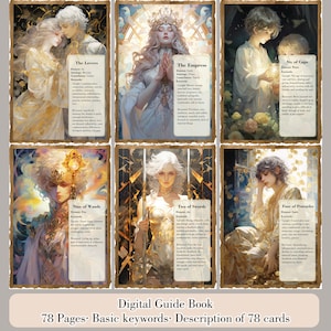 Tarot Card Deck, Anime Oracle Deck With Guidebook, 78 Cards, Oracle ...