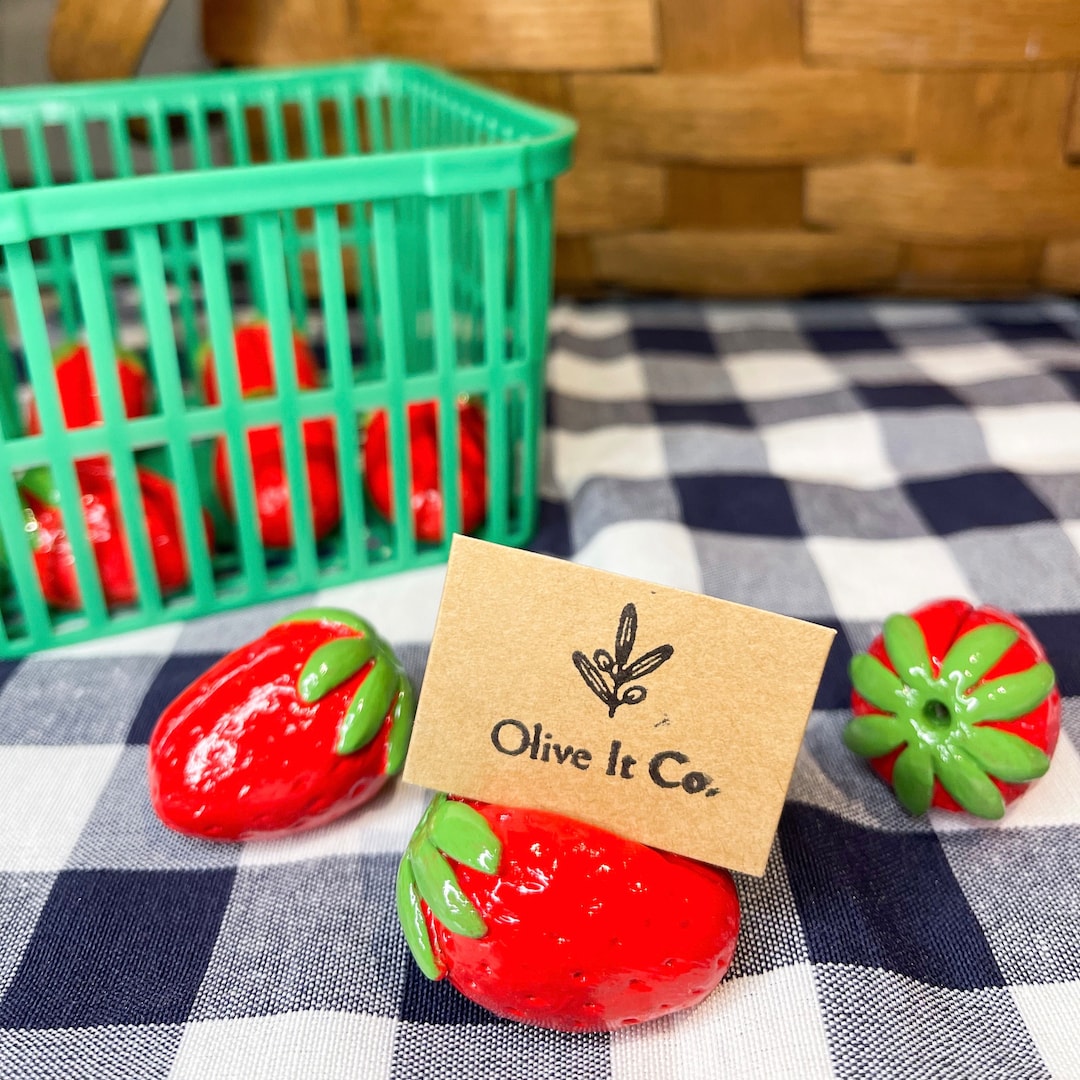 Strawberry Place Card Holder - Etsy