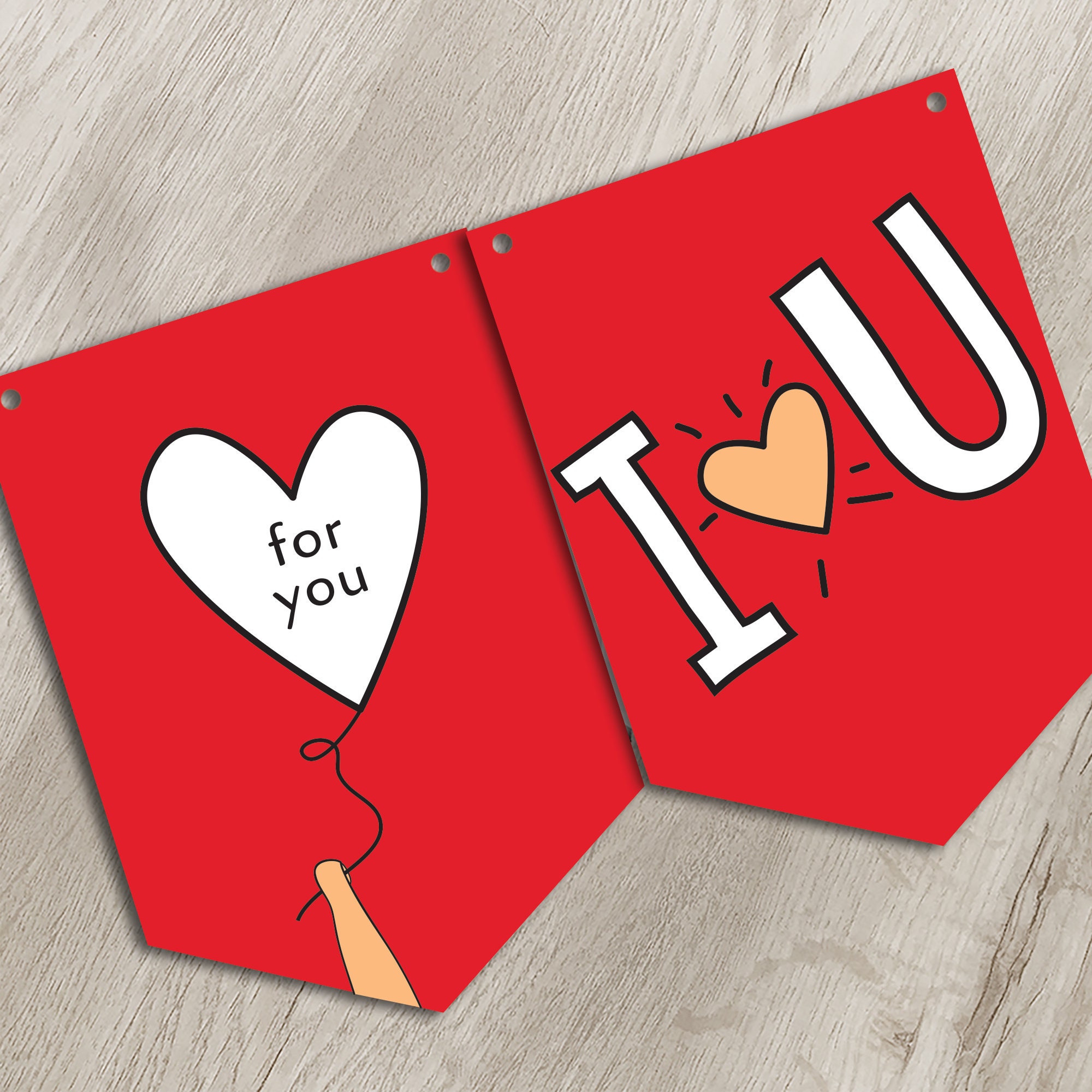 Love Banner, Valentines Day Decor,pop Art, Red, Style, White, Sweet ...