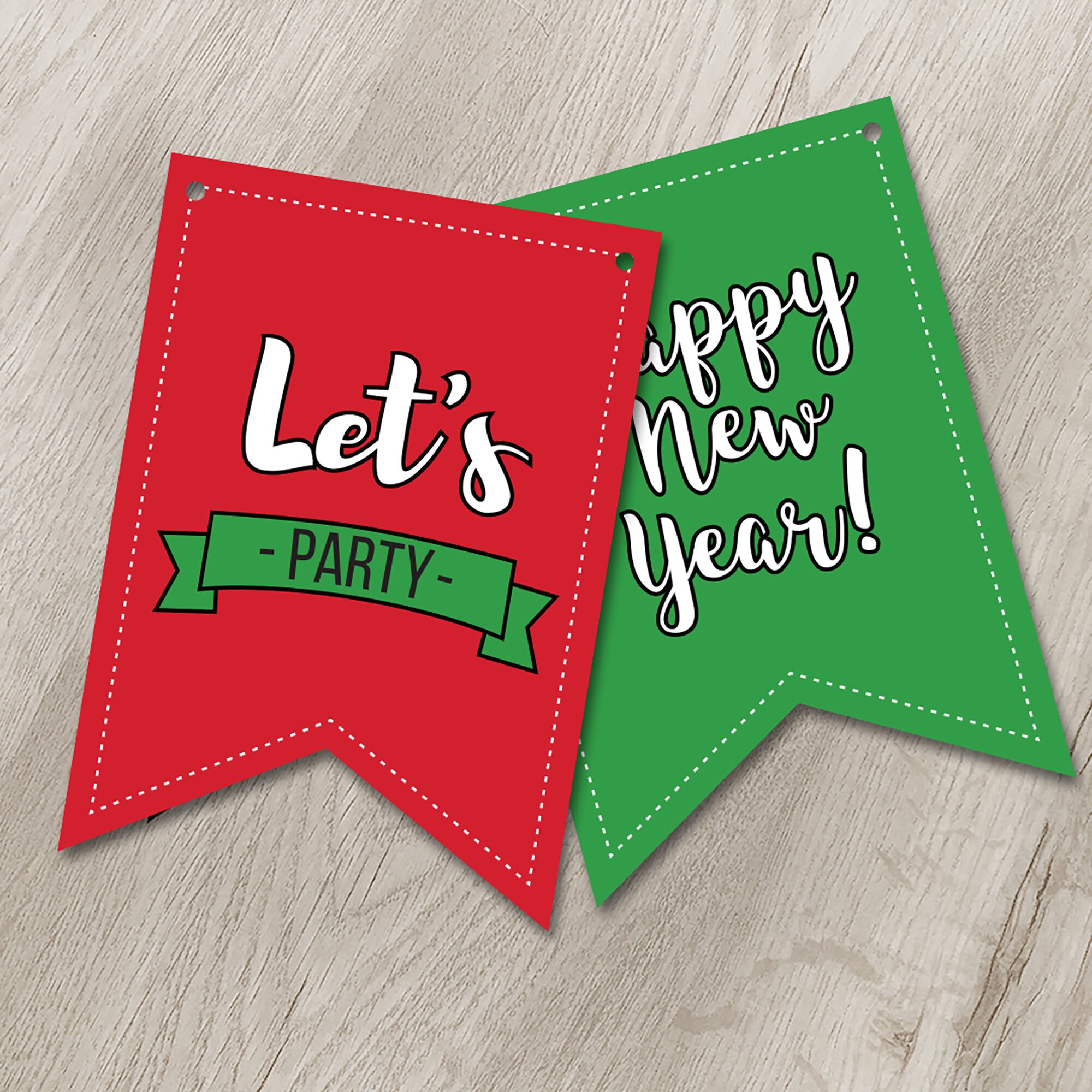 Printable Banner, Digital, New Year, Christmas, Holiday, Party Banner ...