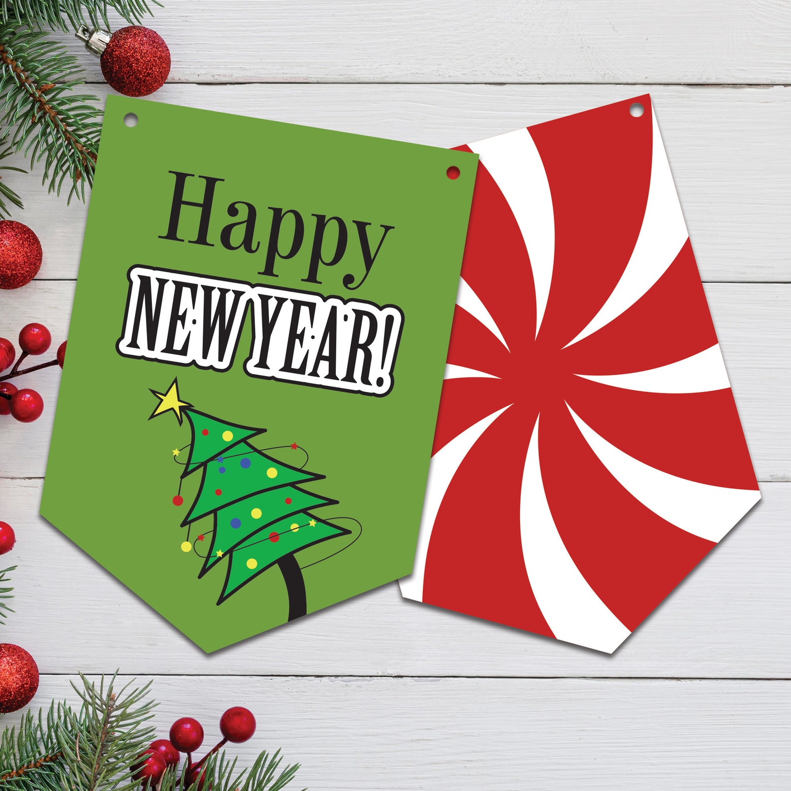 Red & Green Merry Christmas Banner, Grinch Banner, PRINTABLE, Merry ...