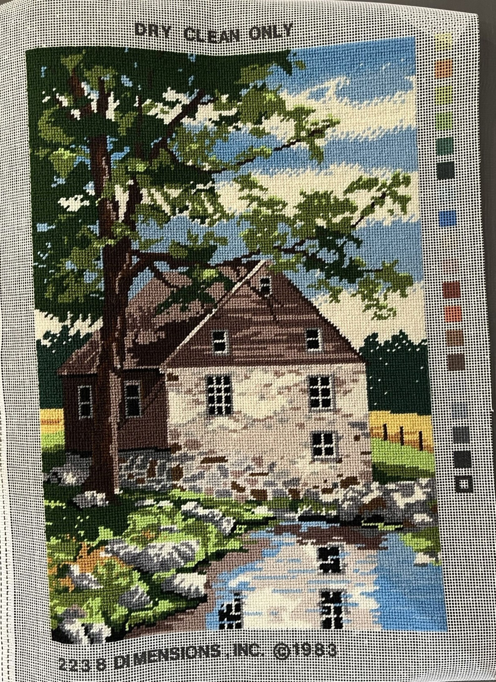 Completed Vintage Dimensions Needlepoint Springtime Reflections # 2238 - Etsy