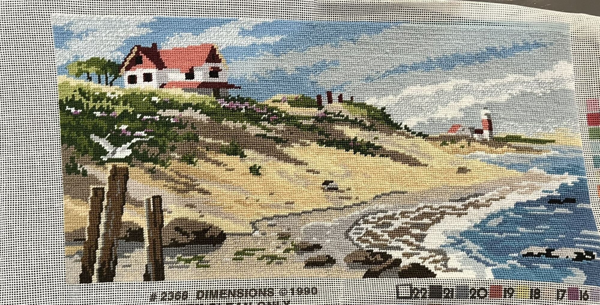 Completed Dimensions Needlepoint Seaside Retreat - Etsy