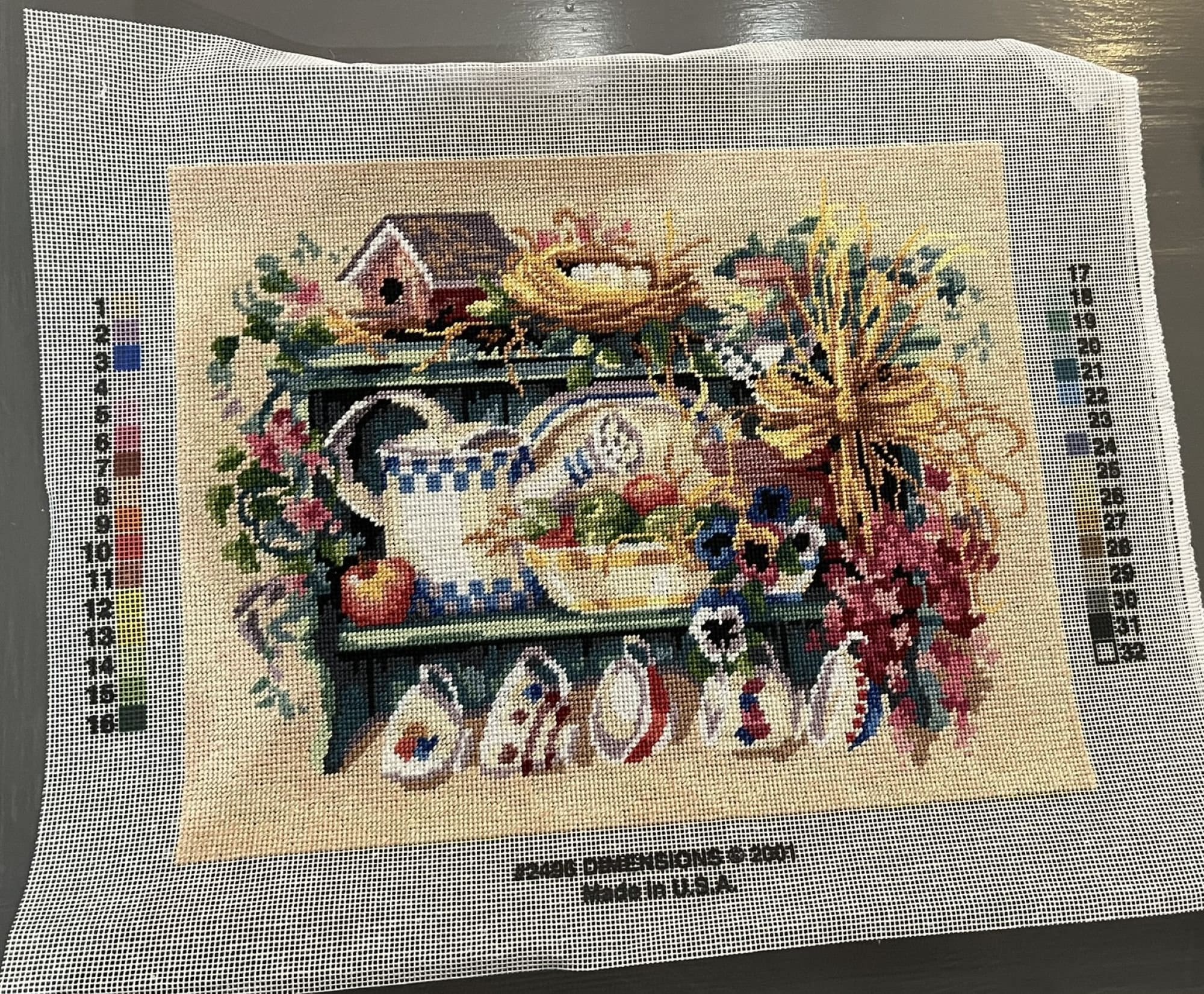 Completed Dimensions Needlepoint Kit 2496 - Charming Shelf - Etsy