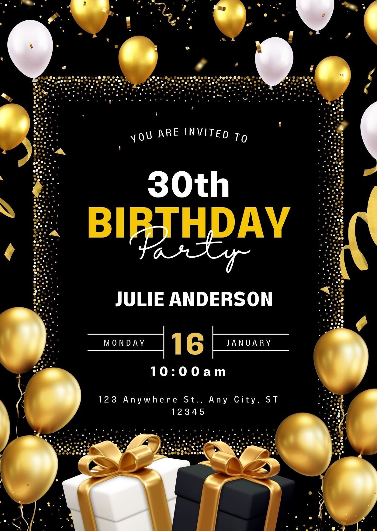 Birthday Invitation Editable Birthday Invitation - Etsy