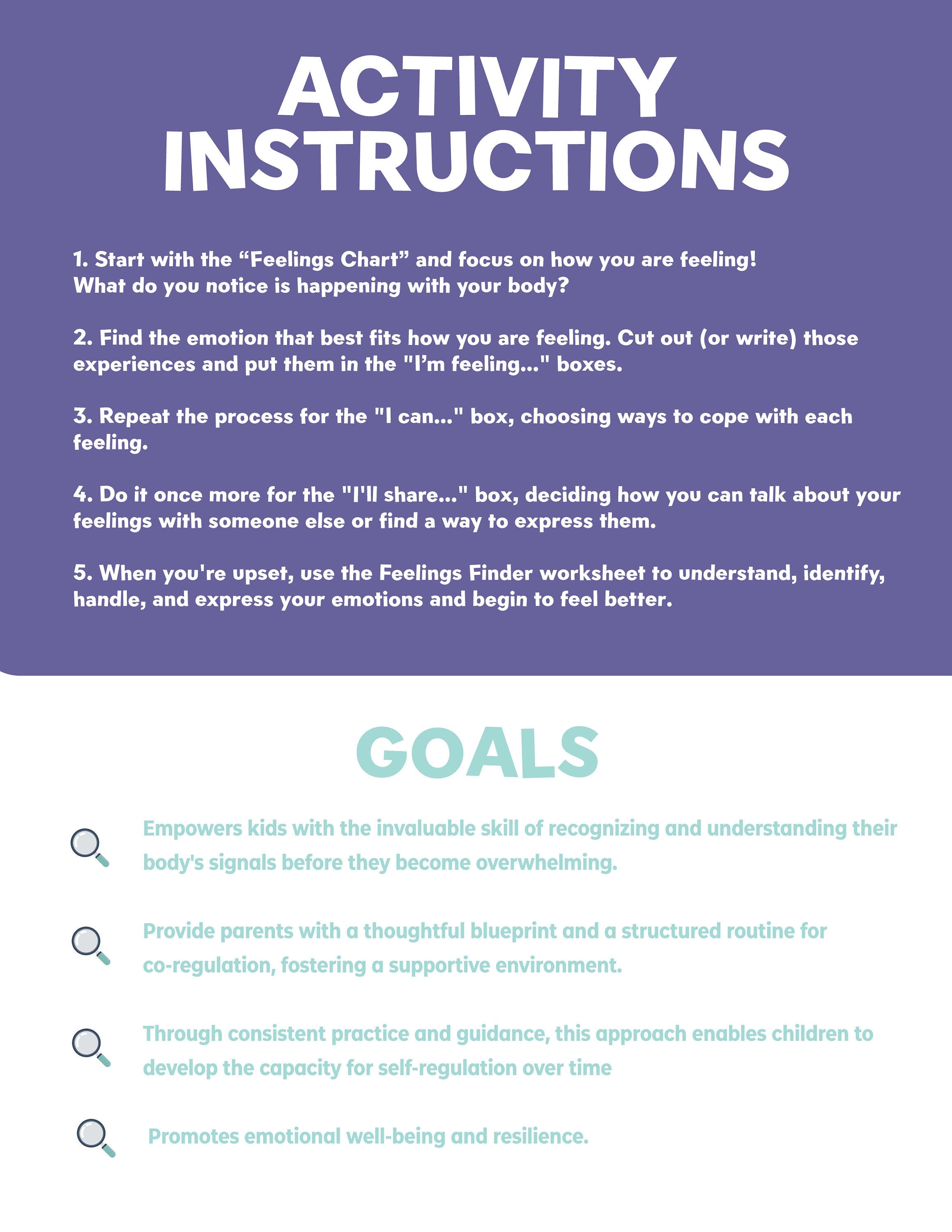 How To: Manage Feelings and Emotions Activity Kid's Therapy Feelings ...