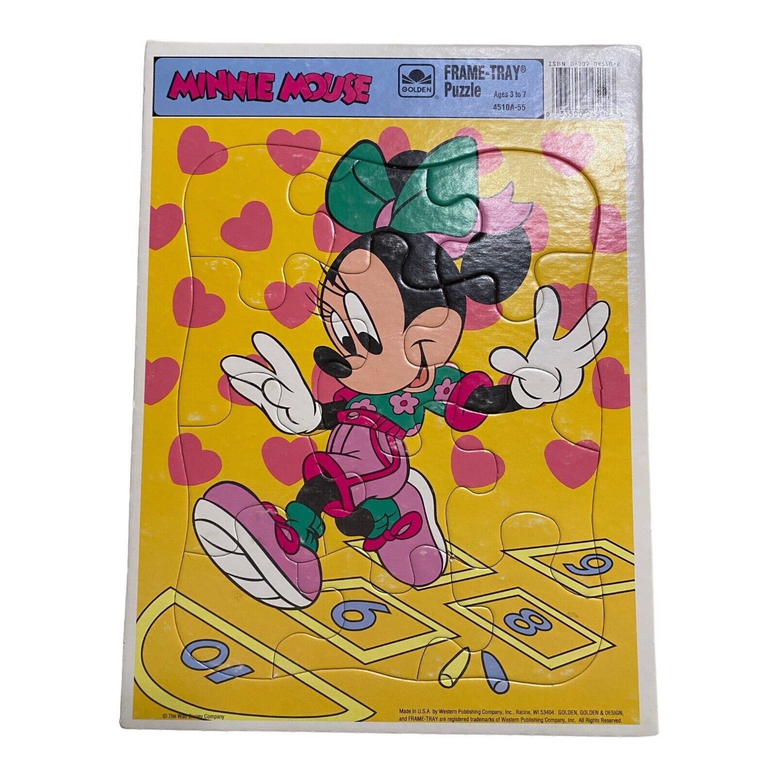 Minnie Mouse Hop Scotch Golden Frame Tray Puzzle Disney Made - Etsy
