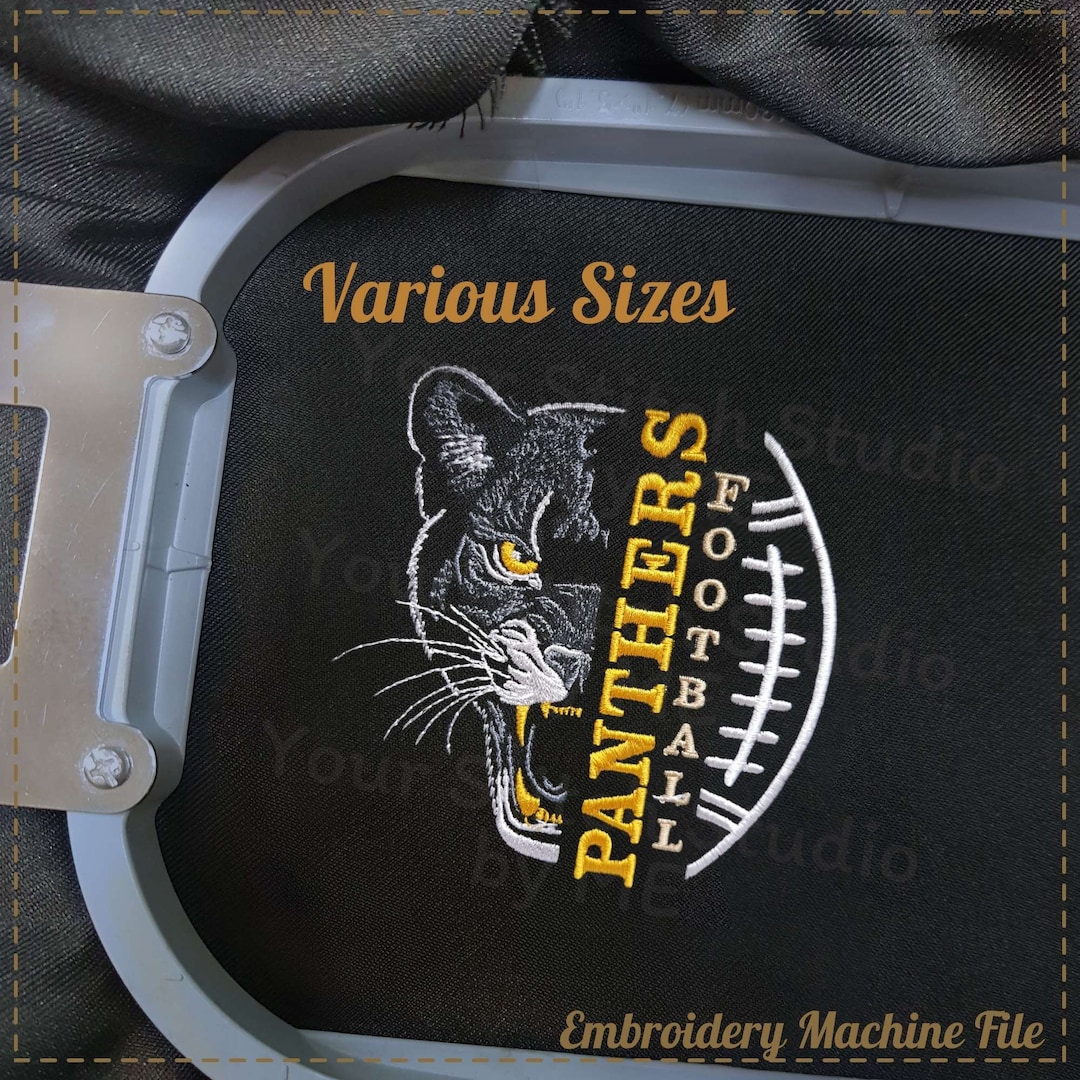 Panthers Football Embroidery Design- Mascot School, Embroidery Digital ...