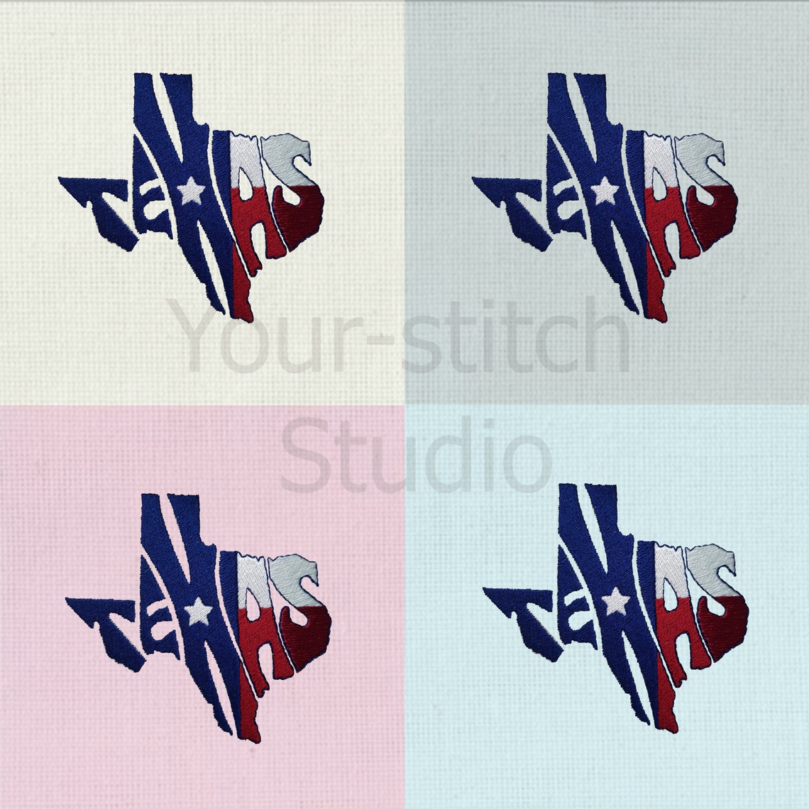 Texas Embroidery Design-texas Map digital File for Embroidery Machine ...