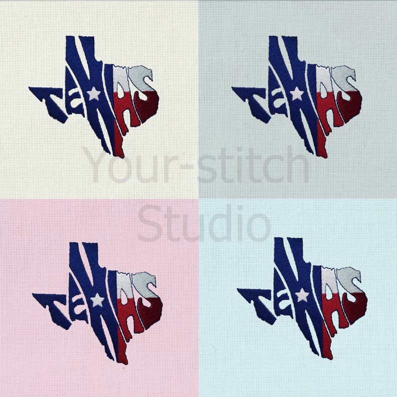 Texas Embroidery Design-texas Map digital File for Embroidery Machine ...