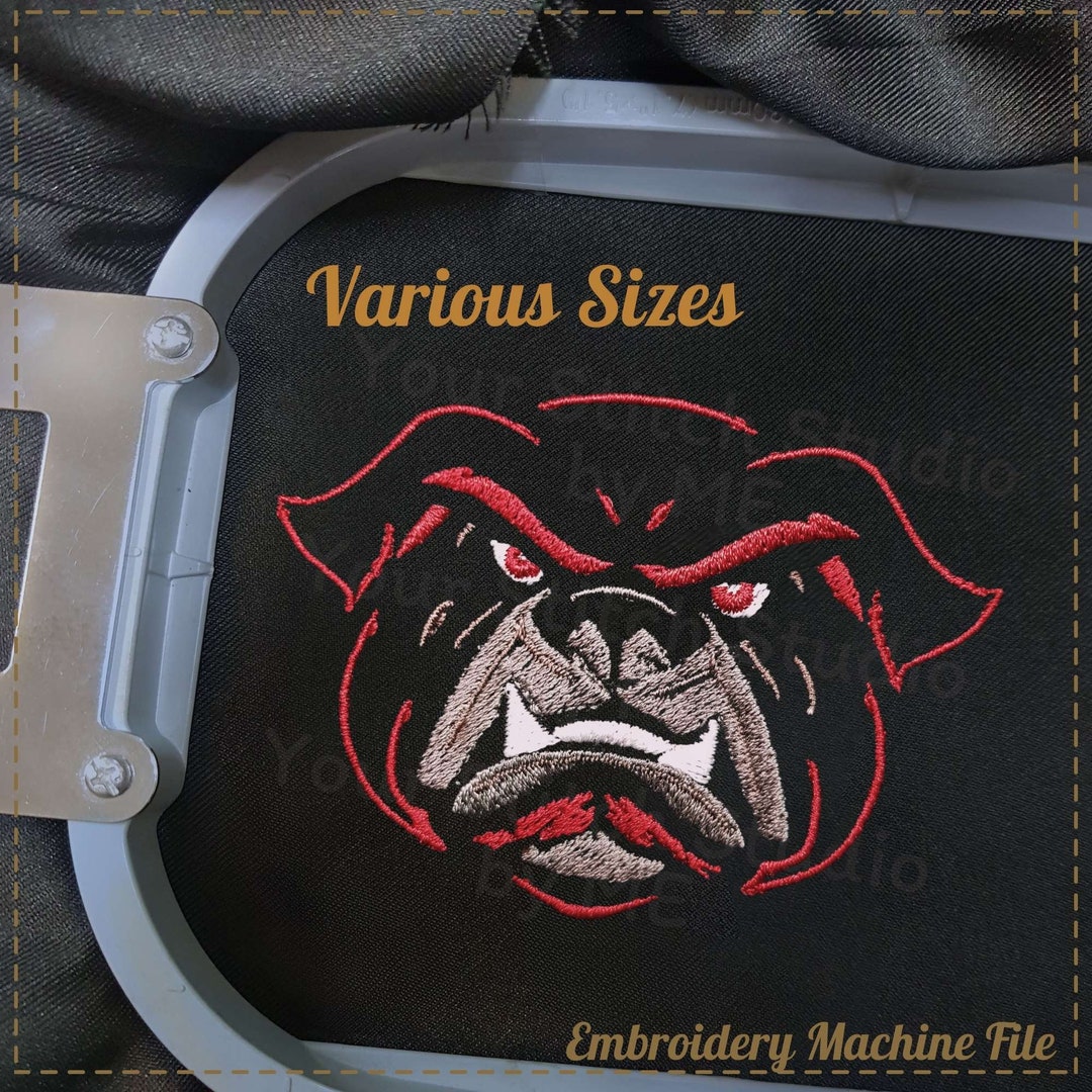 Bulldog Embroidery Design- Dog Embroidery Digital File No.02 for ...
