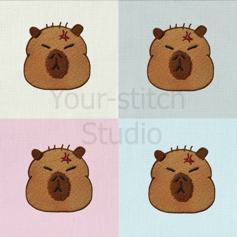 Capybara Embroidery Design Mini Capybara Embroidery No.02 ,digital File ...