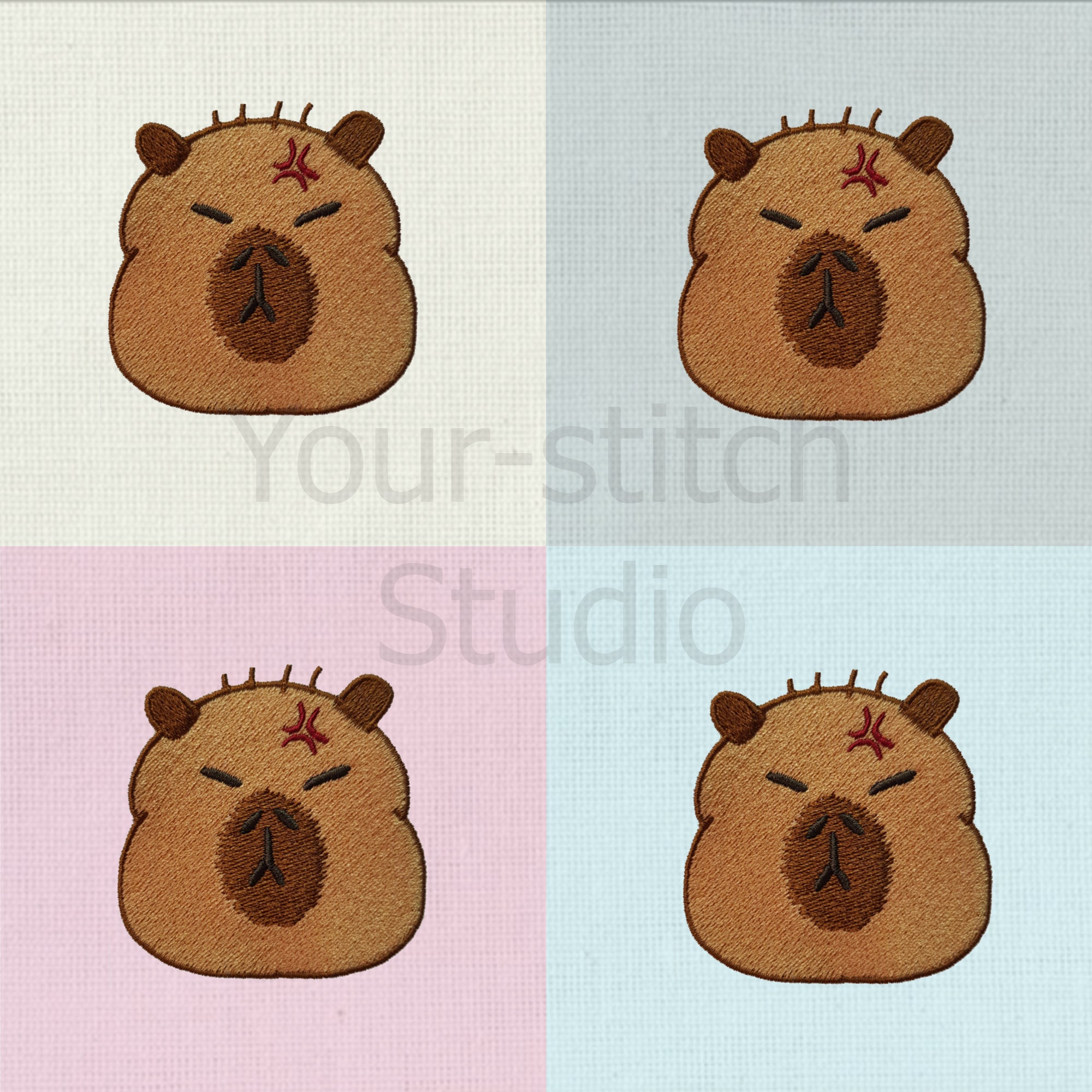 Capybara Embroidery Design Mini Capybara Embroidery No.02 ,digital File ...