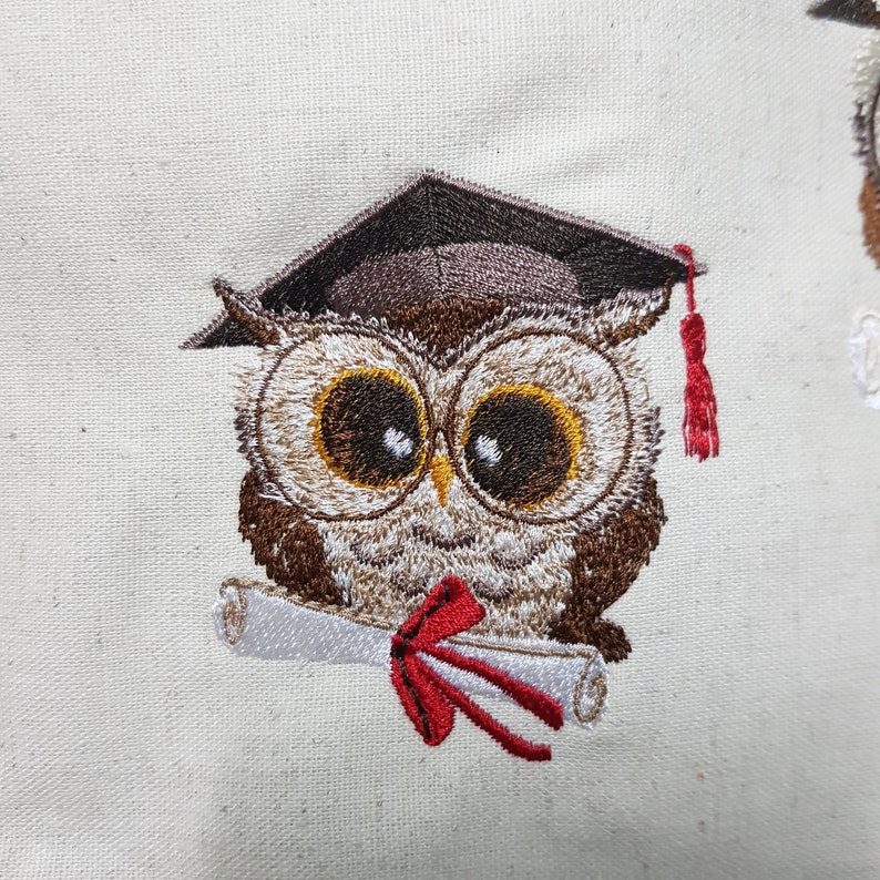 Graduation Owl Design Congratulations Digital File for Embroidery ...