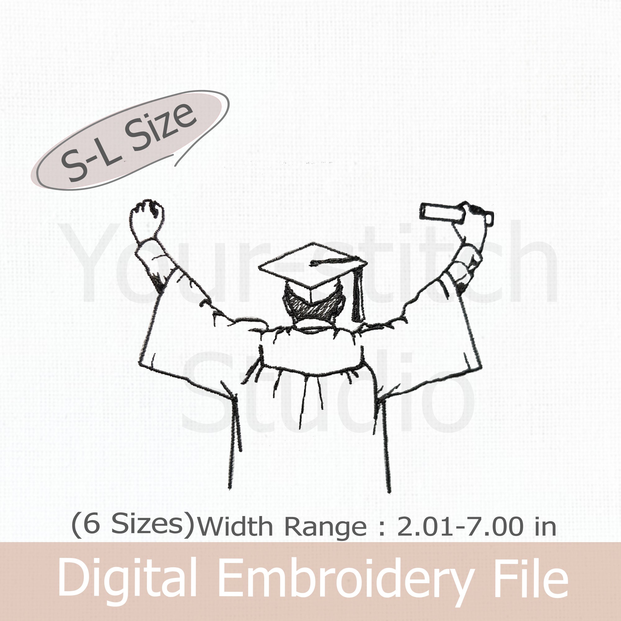 Graduation Embroidery Design Congratulations Man Digital File for ...