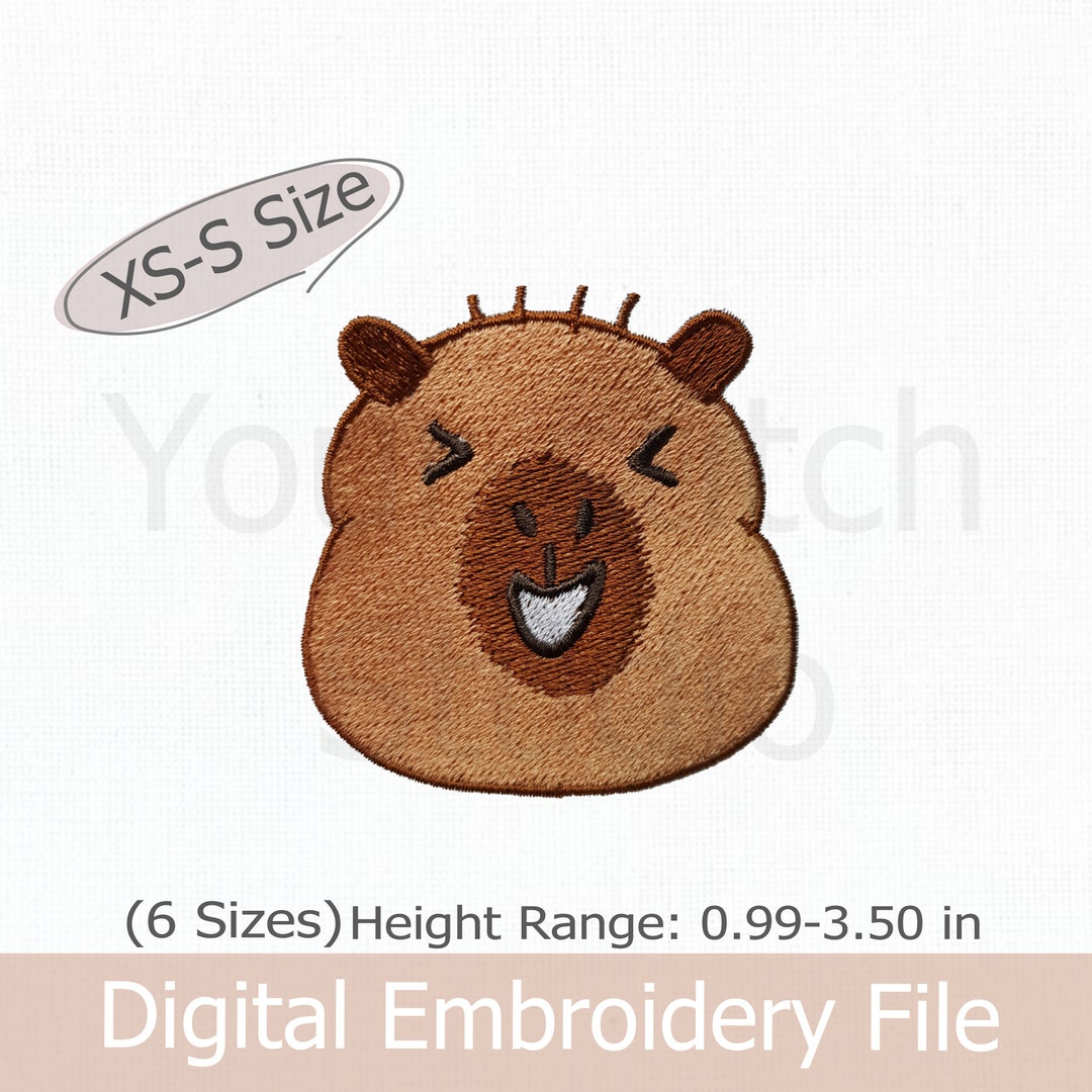 Capybara Embroidery Design Mini Capybara Embroidery No.04 , Digital ...