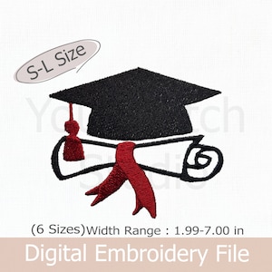 Graduation Embroidery Design - Congratulations Digital File for ...