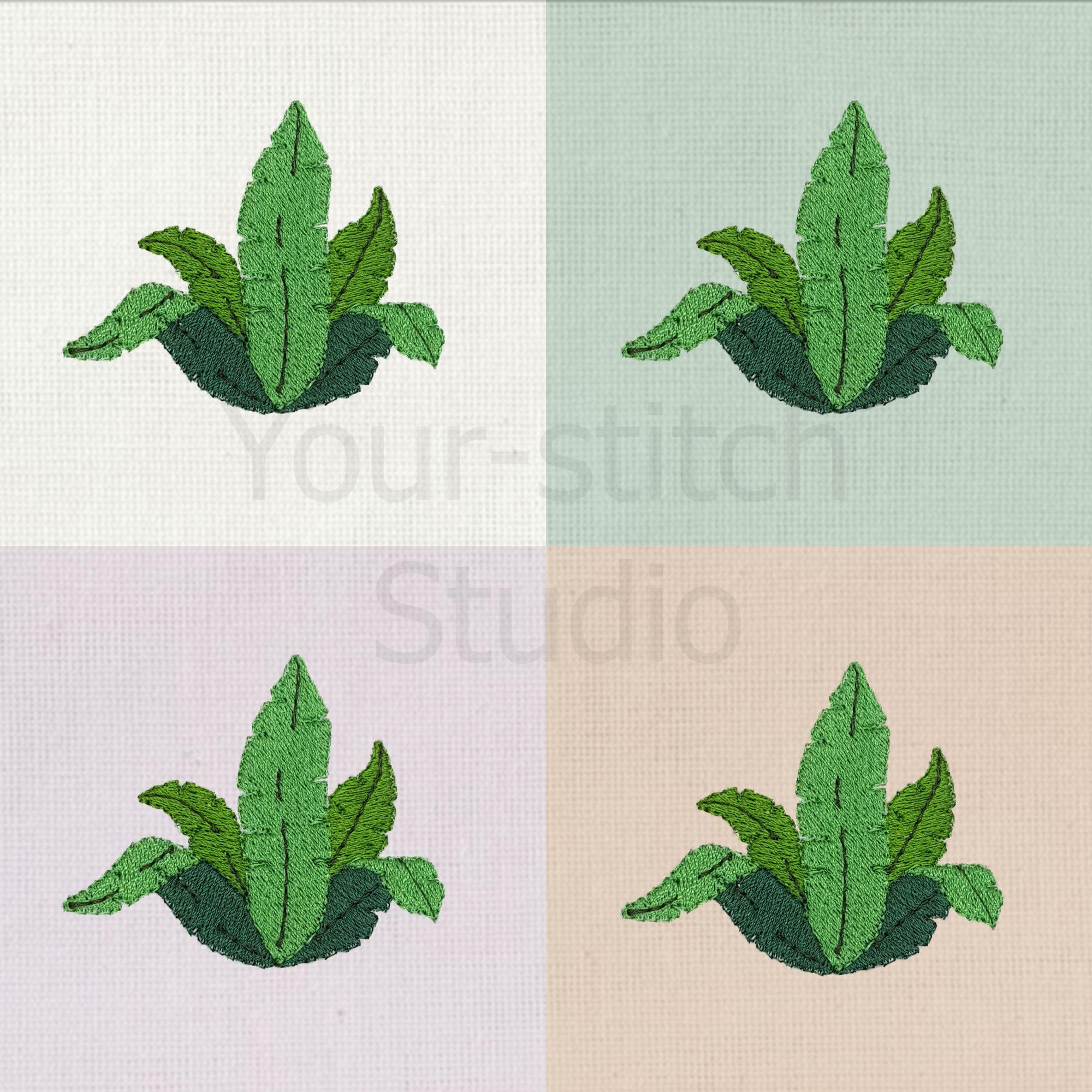 Mini Plant Embroidery Tropical Plant Embroidery , Digital File for ...