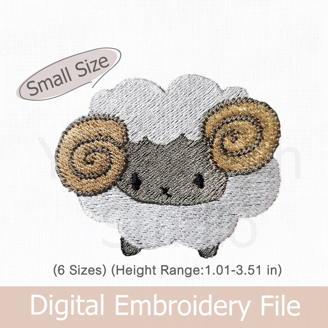 Mini Sheep Embroidery Cute Sheep, Digital File for Embroidery Machine ...