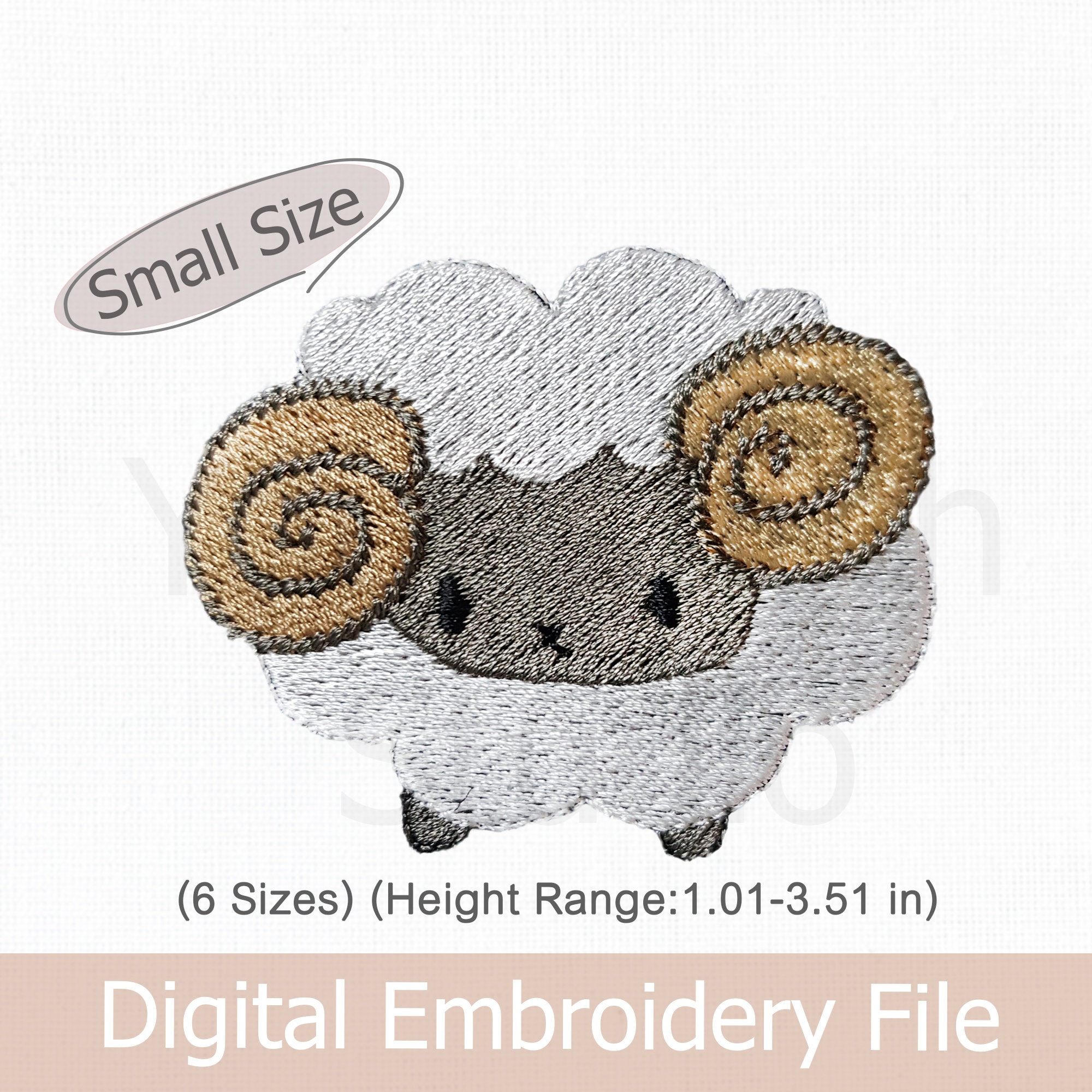 Mini Sheep Embroidery- Cute Sheep, Digital File for Embroidery Machine ...