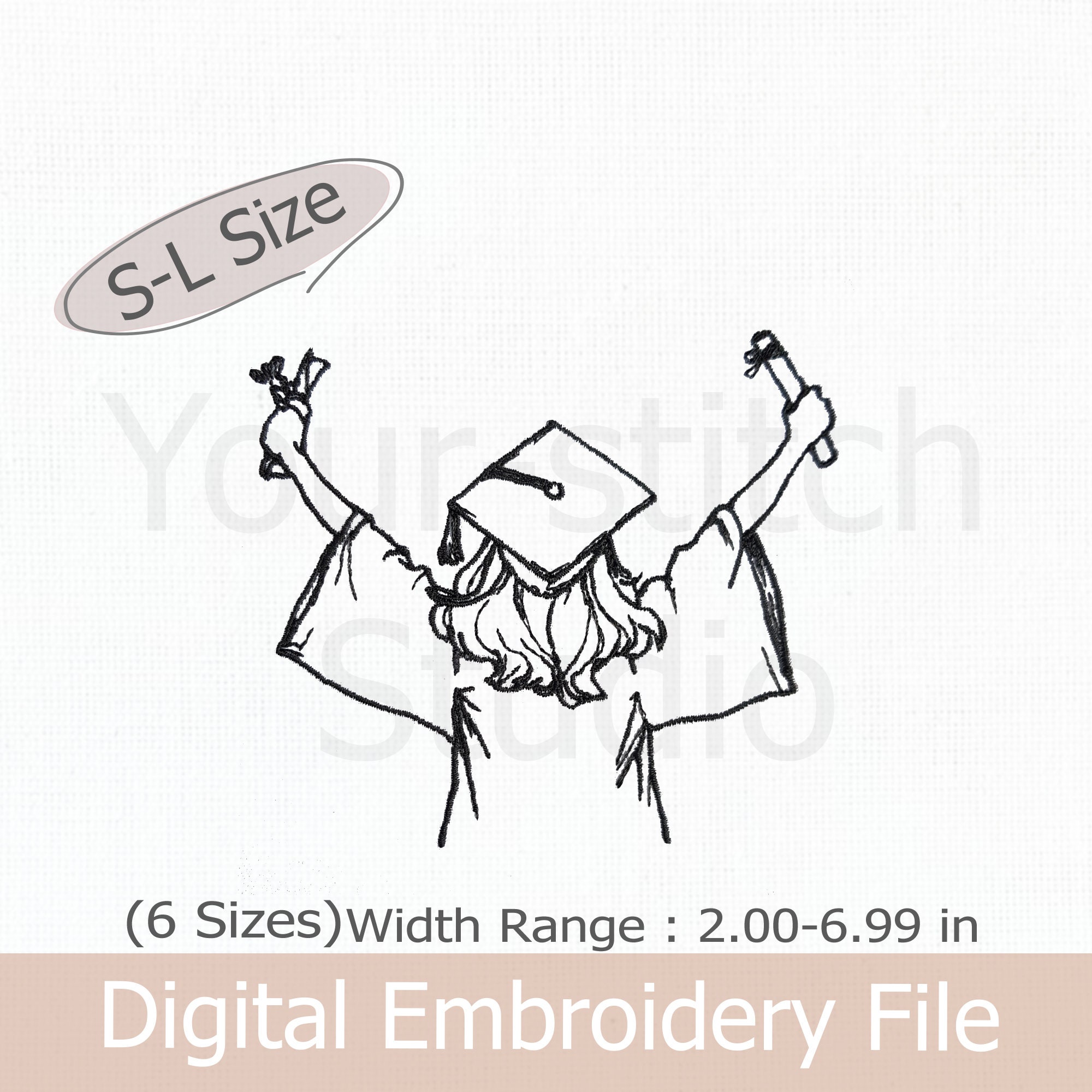 Graduation Embroidery Design Congratulations Women Digital File for ...