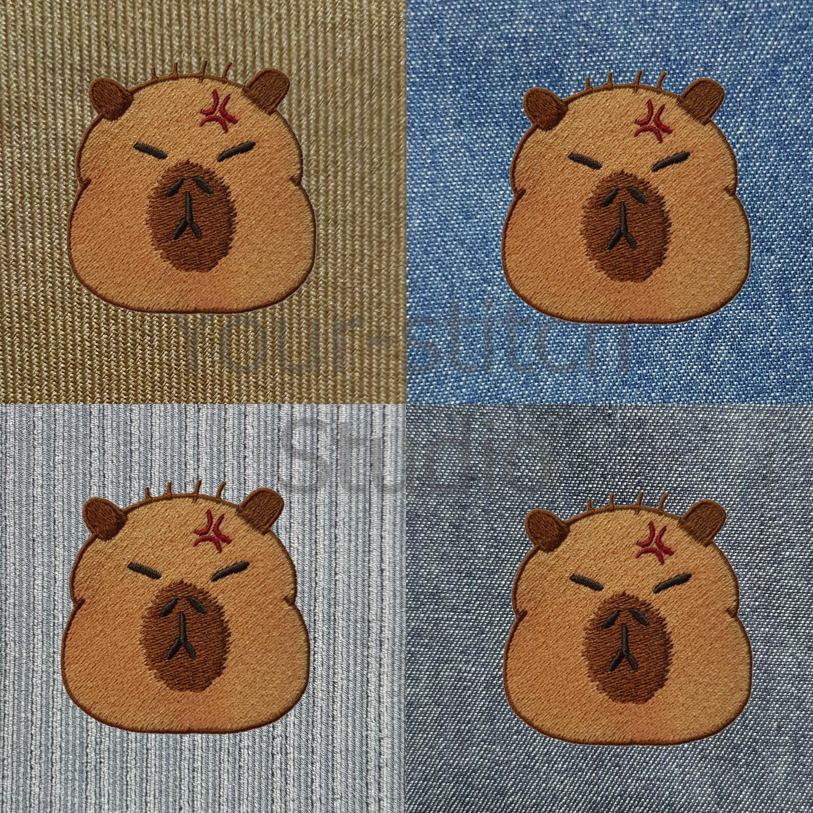 Capybara Embroidery Design Mini Capybara Embroidery No.02 ,digital File ...