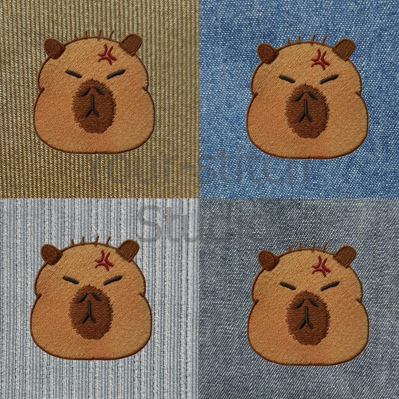 Capybara Embroidery Design Mini Capybara Embroidery No.02 ,digital File ...