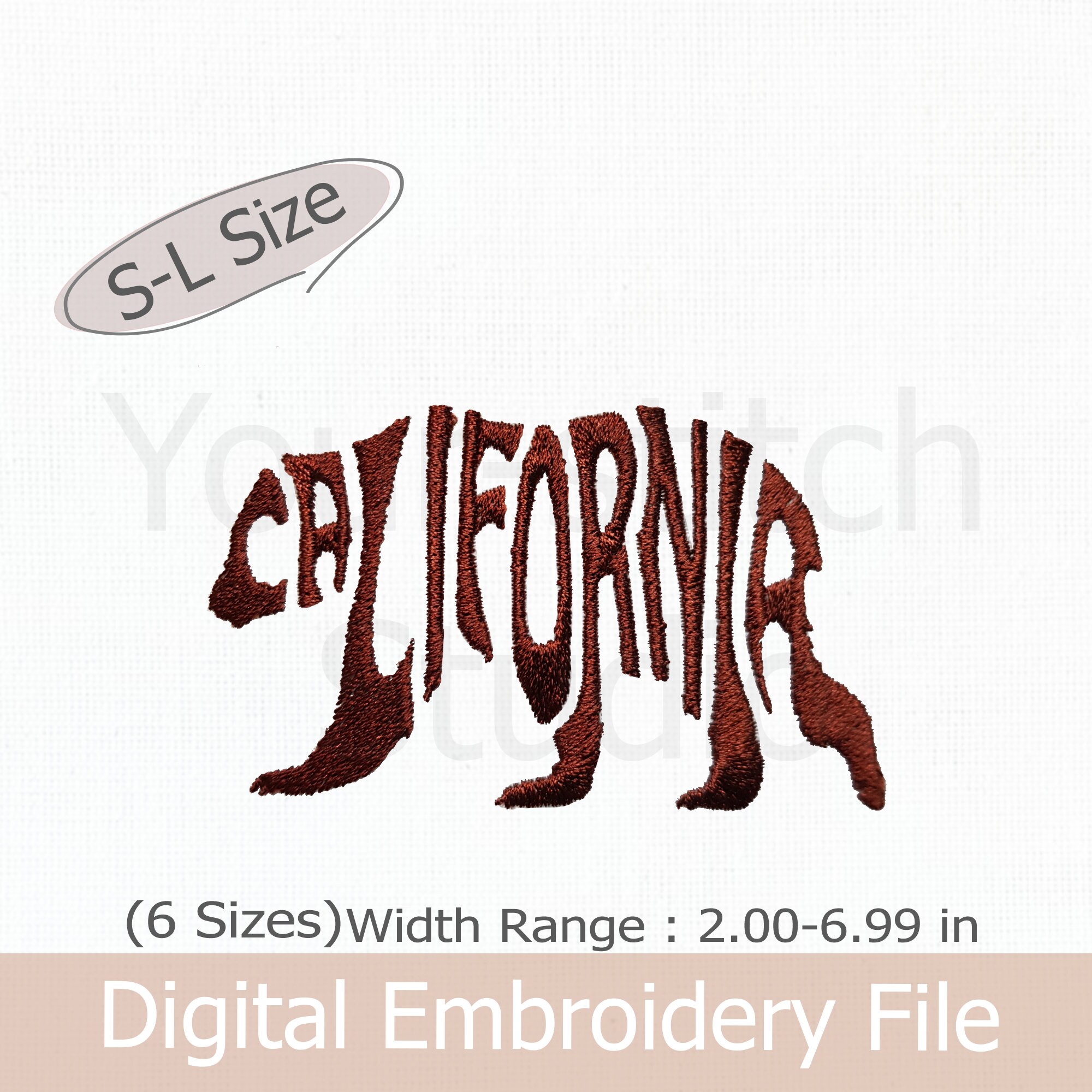 California Embroidery Design Bear Symbol State digital File for ...