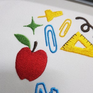 Back to School Embroidery Design, Heart Embroidery Digital File for ...