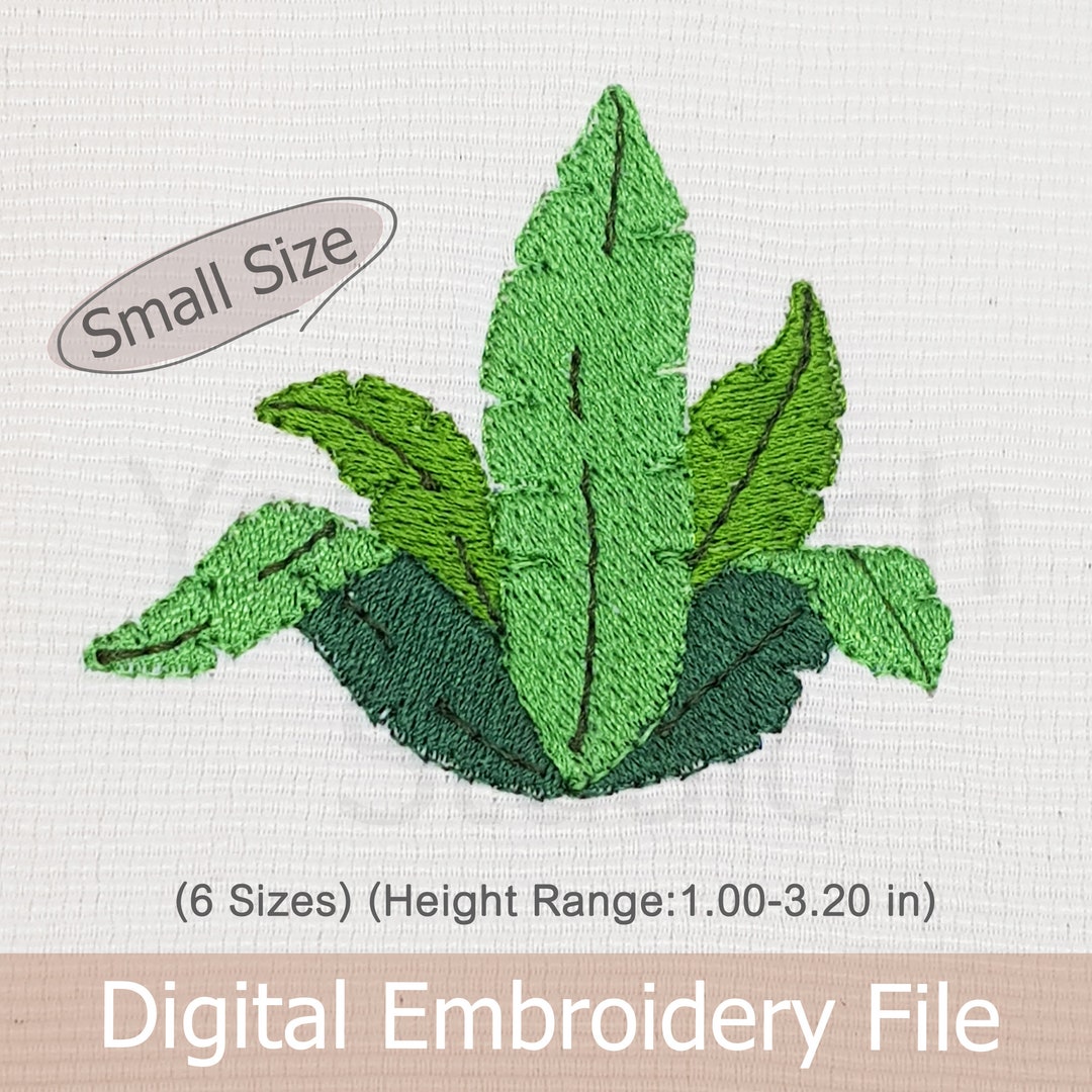 Mini Plant Embroidery Tropical Plant Embroidery , Digital File for ...