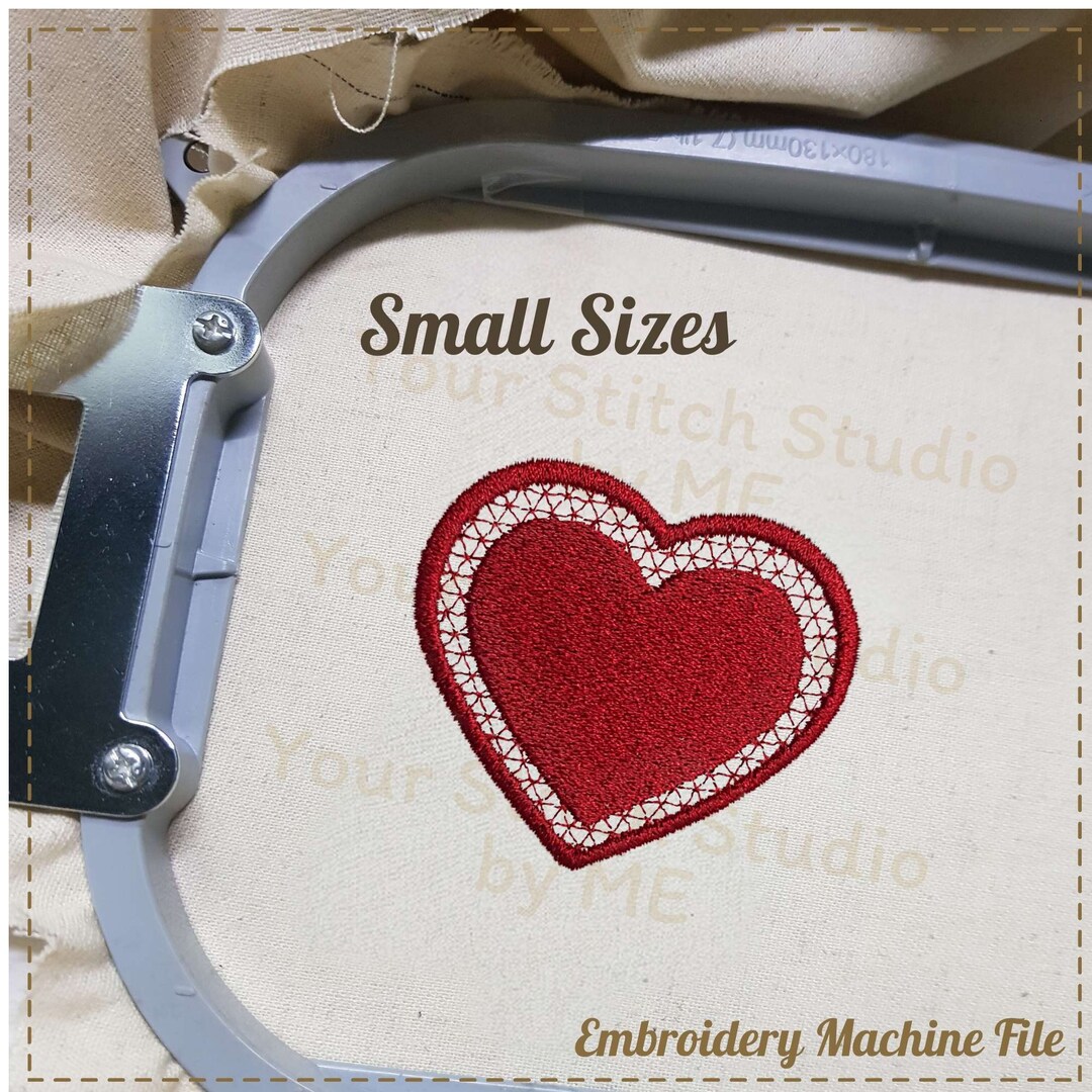 Heart Embroidery- Valentine Love Heart-digital File No.3 for Embroidery ...