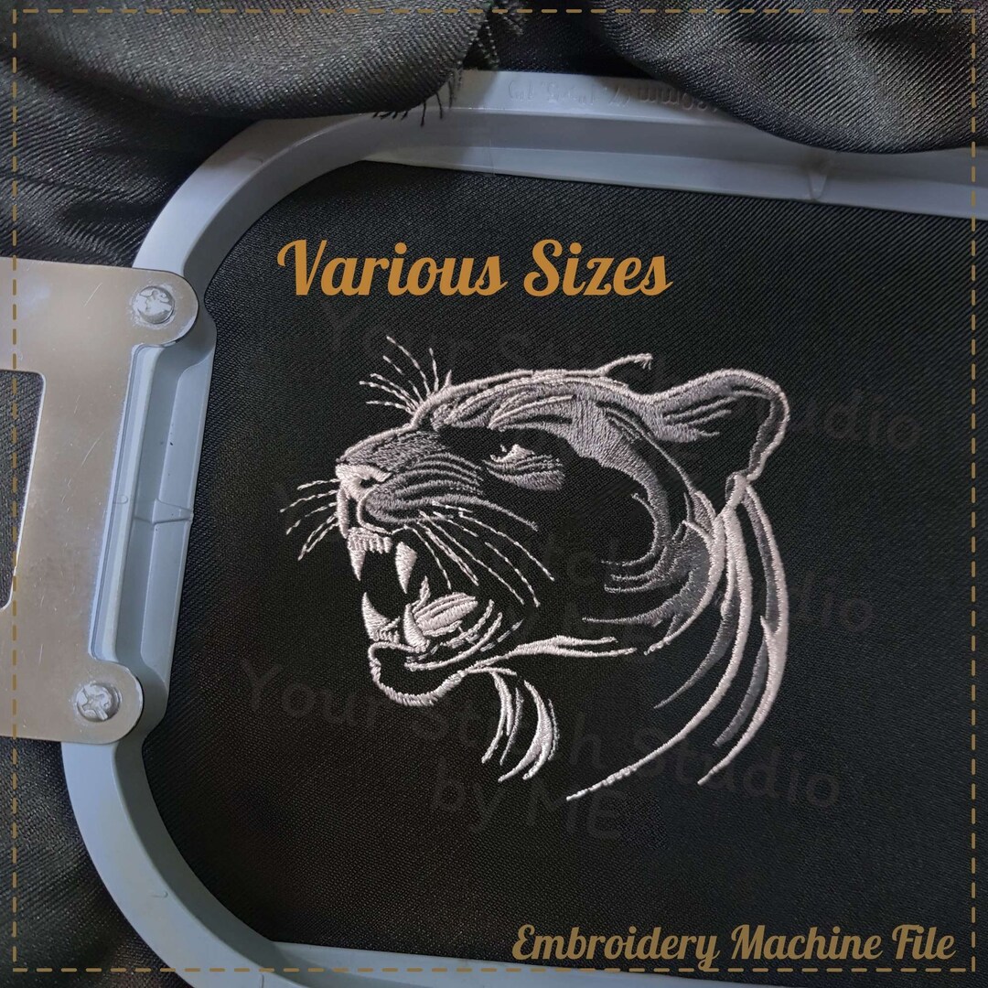 Panther Embroidery Design- Mascot School, Embroidery Digital File No.02 ...