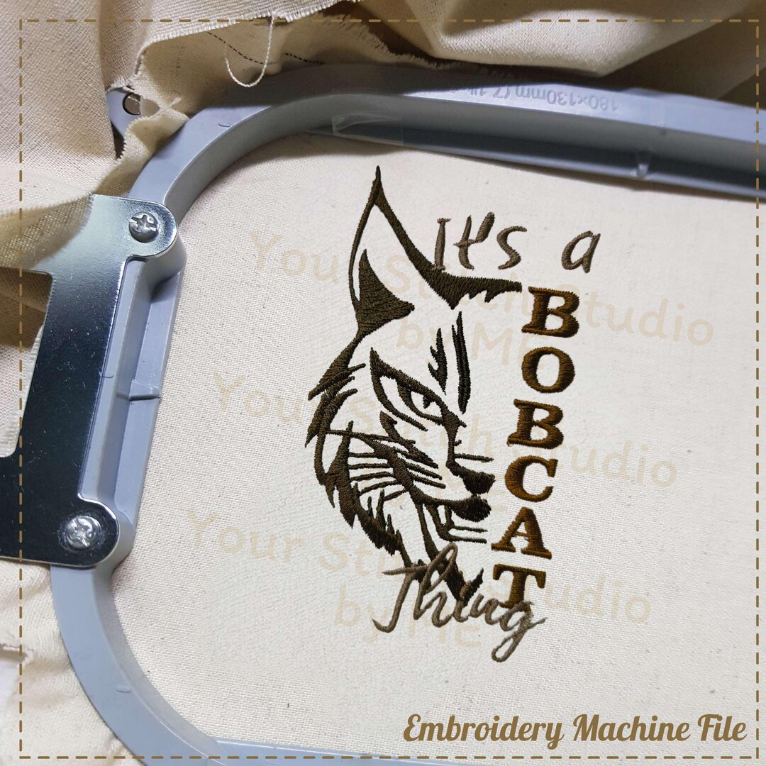 Bobcat Embroidery Design Mascot School, Embroidery Digital File for ...