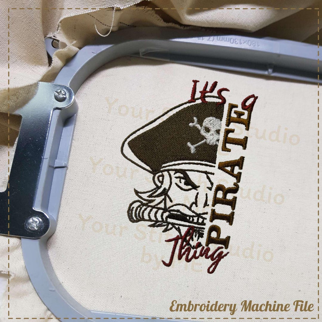 It's a Pirate Thing Embroidery Design- Mascot School, Embroidery ...