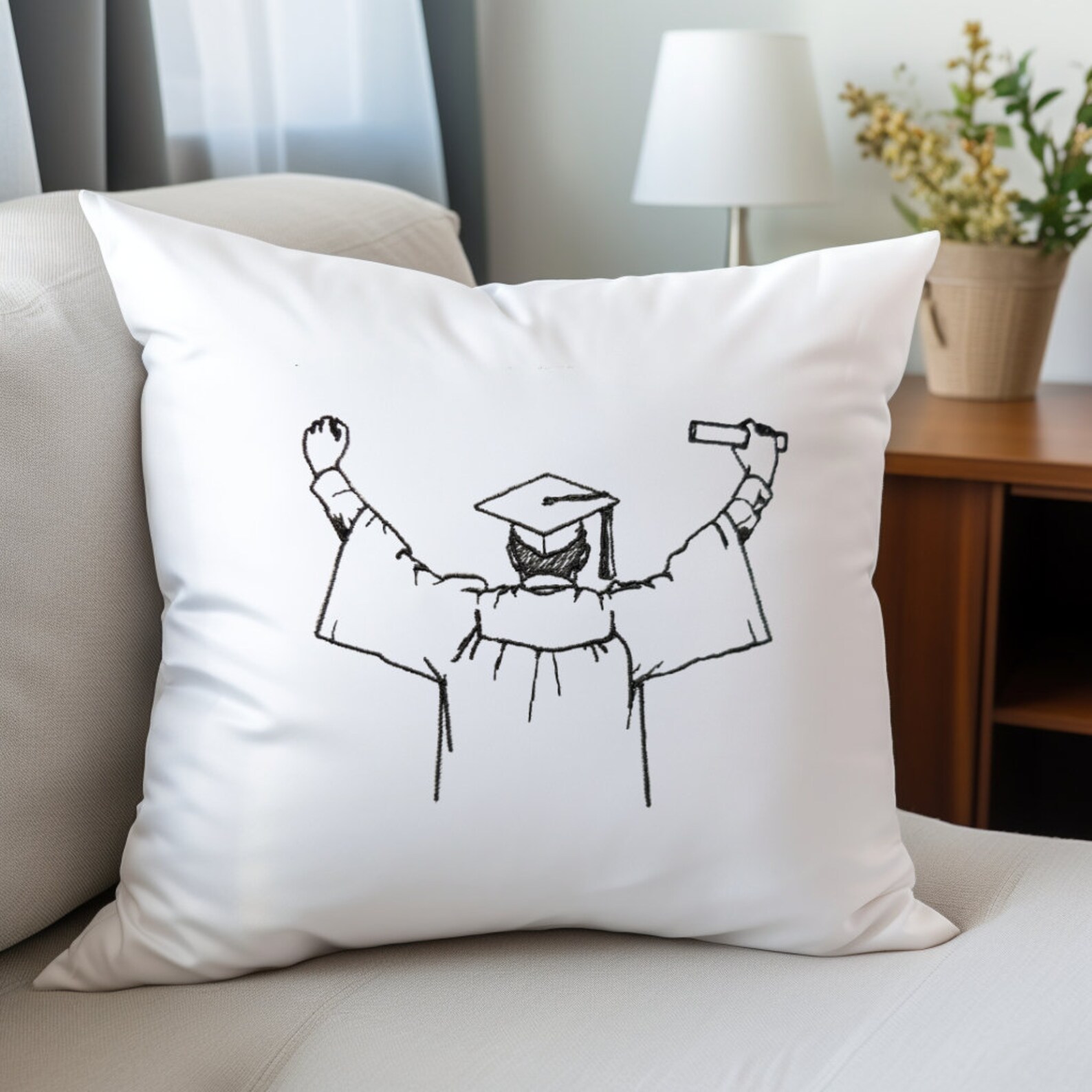 Graduation Embroidery Design - Congratulations Man Digital File for ...