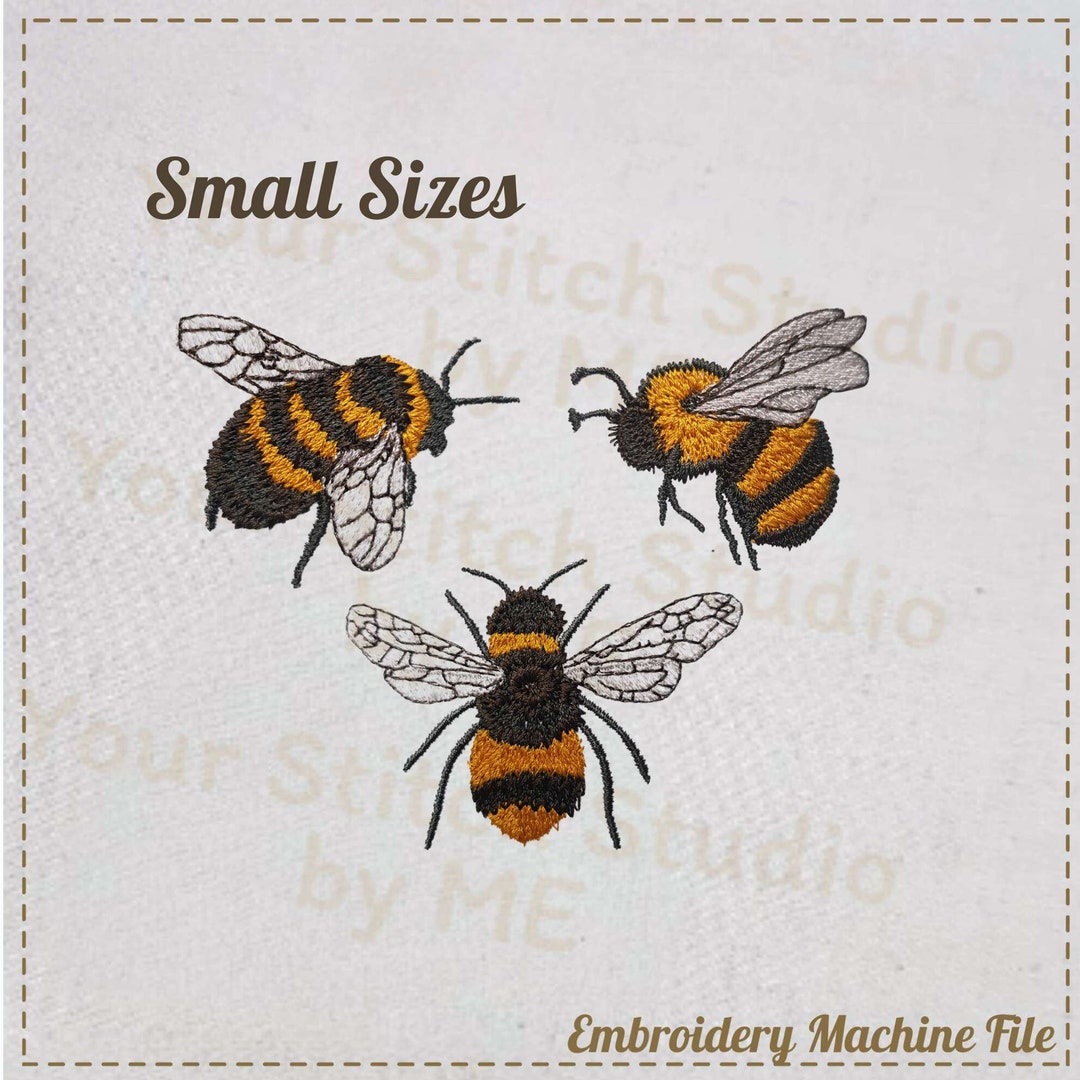 Bee Set Embroidery Design- Bumble Bee, Embroidery Digital File for ...