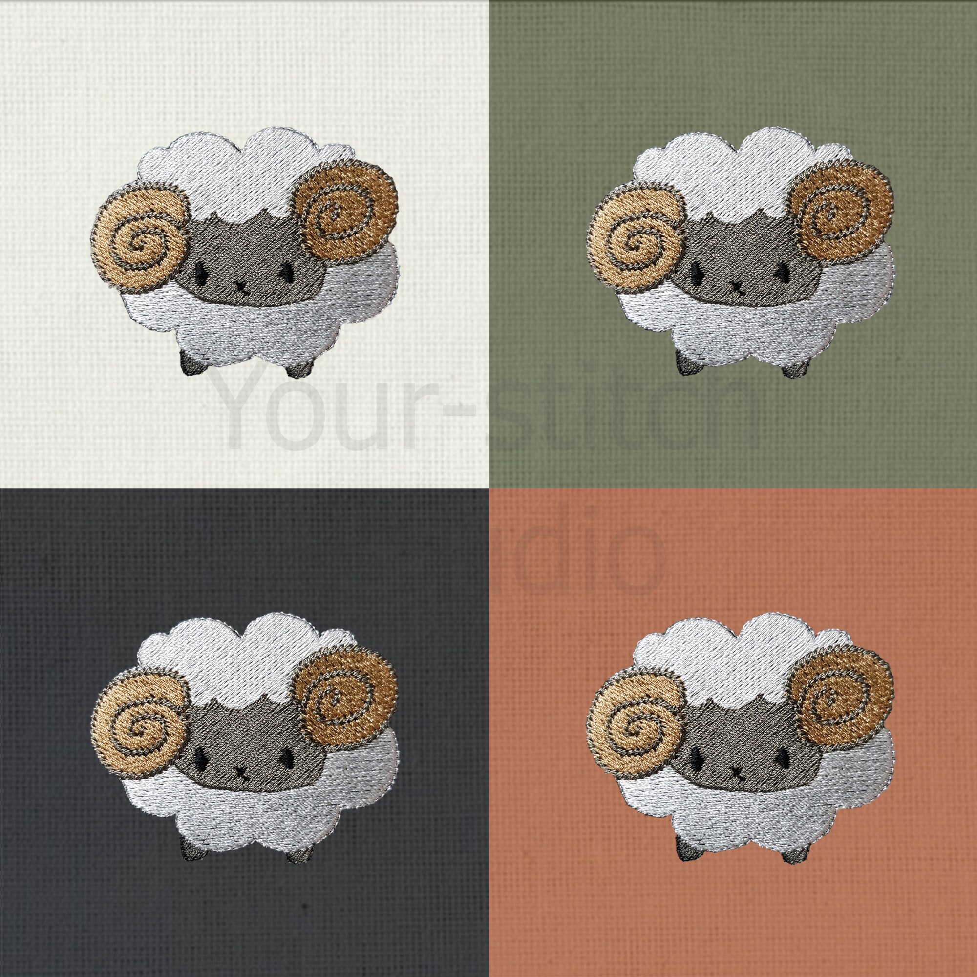Mini Sheep Embroidery- Cute Sheep, Digital File for Embroidery Machine ...