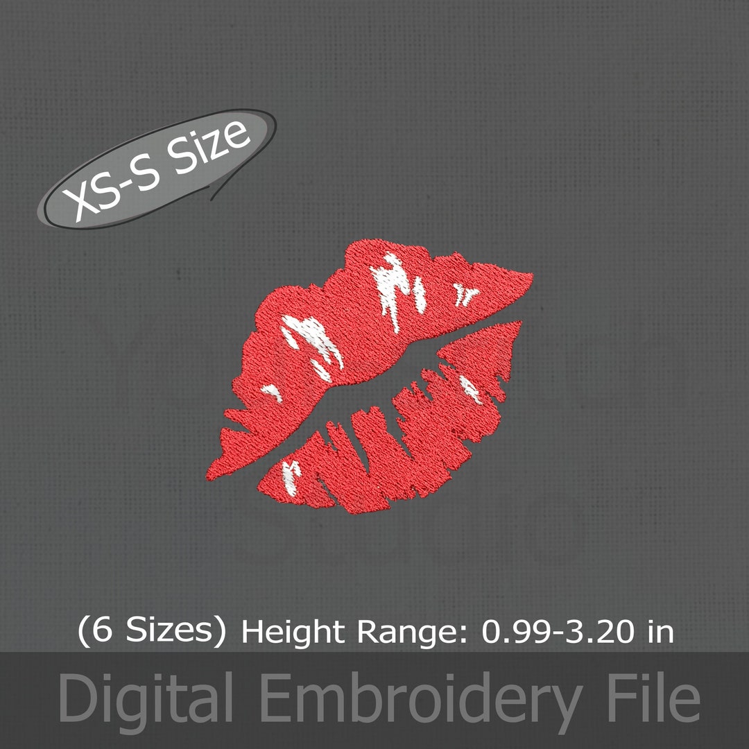 Kiss Mark Embroidery Design-xoxo Kiss digital File for Embroidery ...