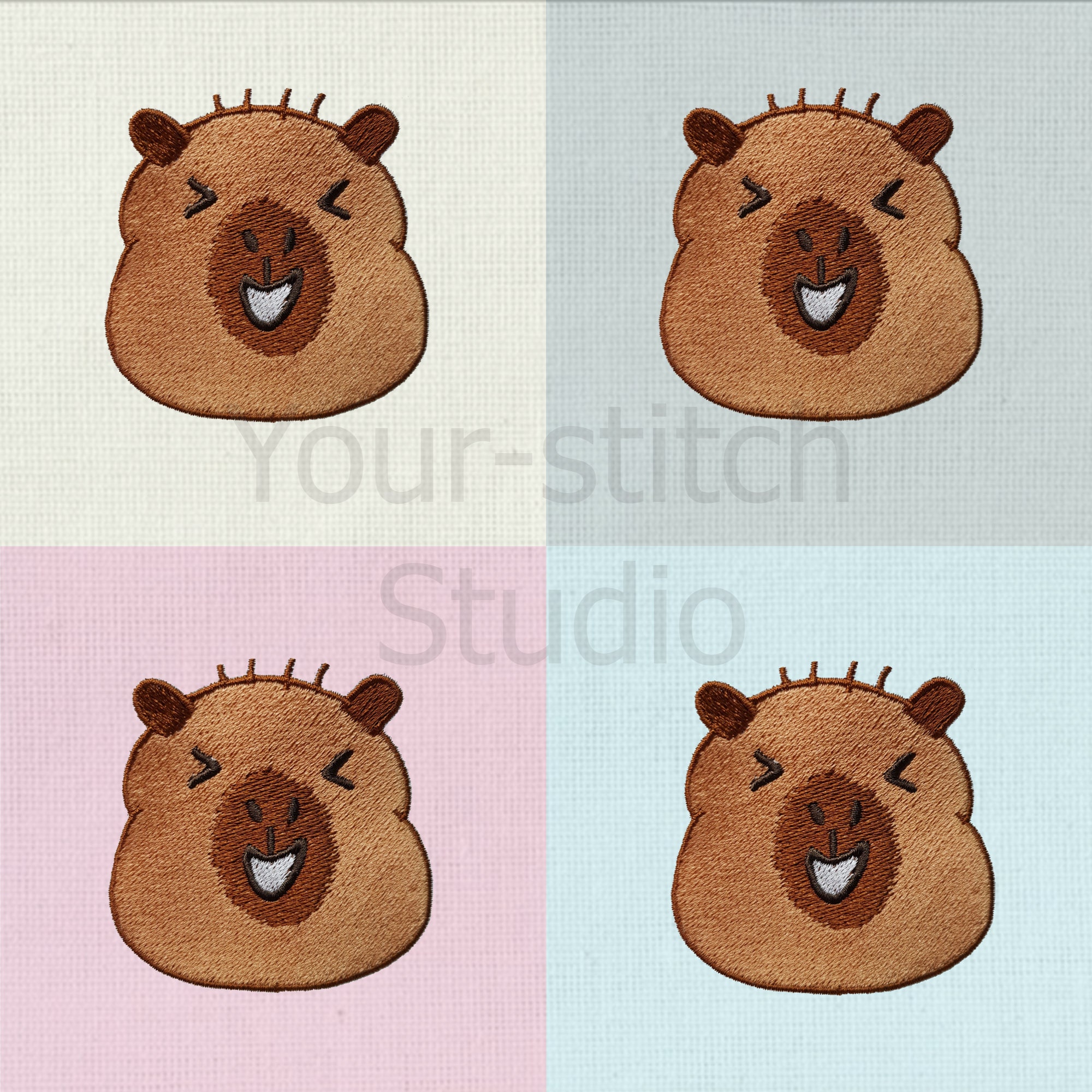 Capybara Embroidery Design Mini Capybara Embroidery No.04 , Digital ...