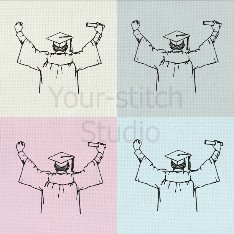 Graduation Embroidery Design Congratulations Man Digital File for ...