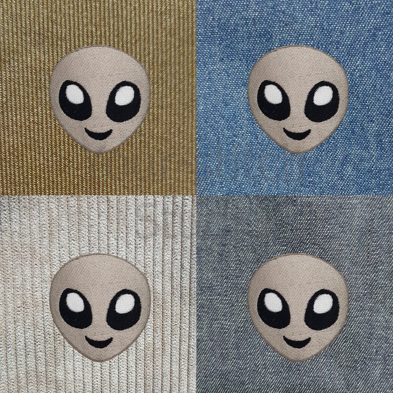 Mini Alien Embroidery Design alien Face digital File for Embroidery ...