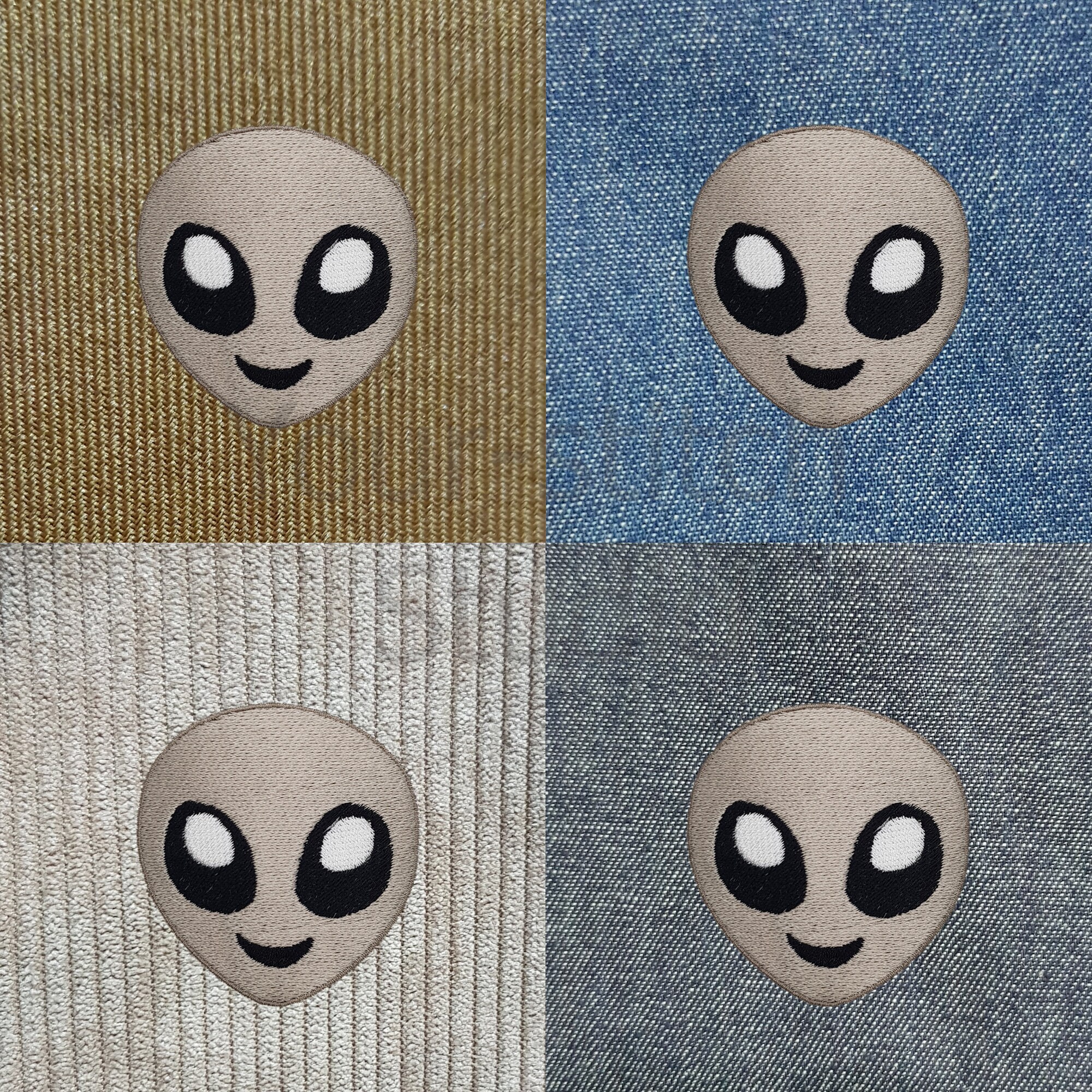 Mini Alien Embroidery Design alien Face digital File for Embroidery ...